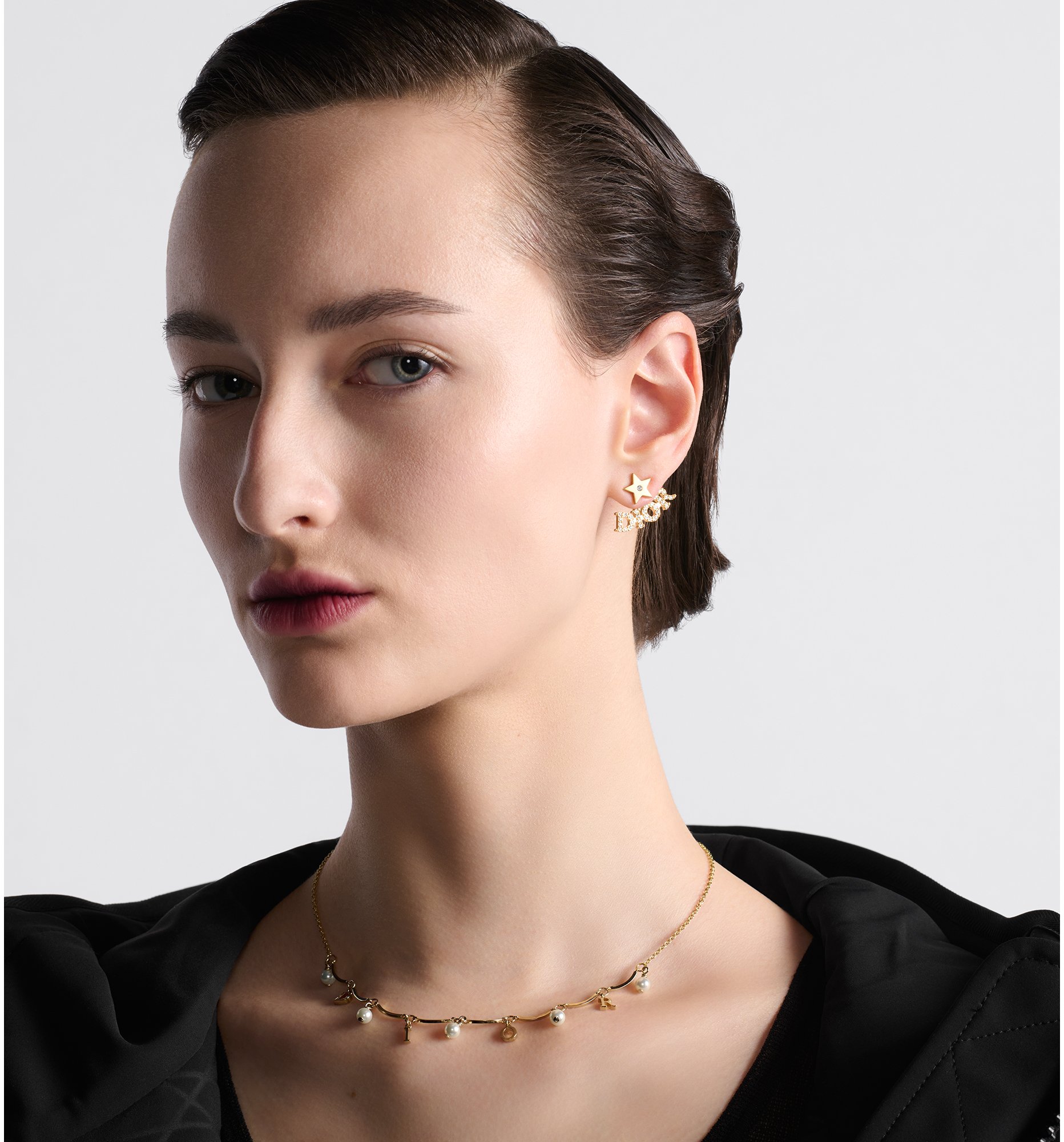 Dio(r)evolution Earrings Gold-Finish Metal and Silver-Tone Crystals | DIOR