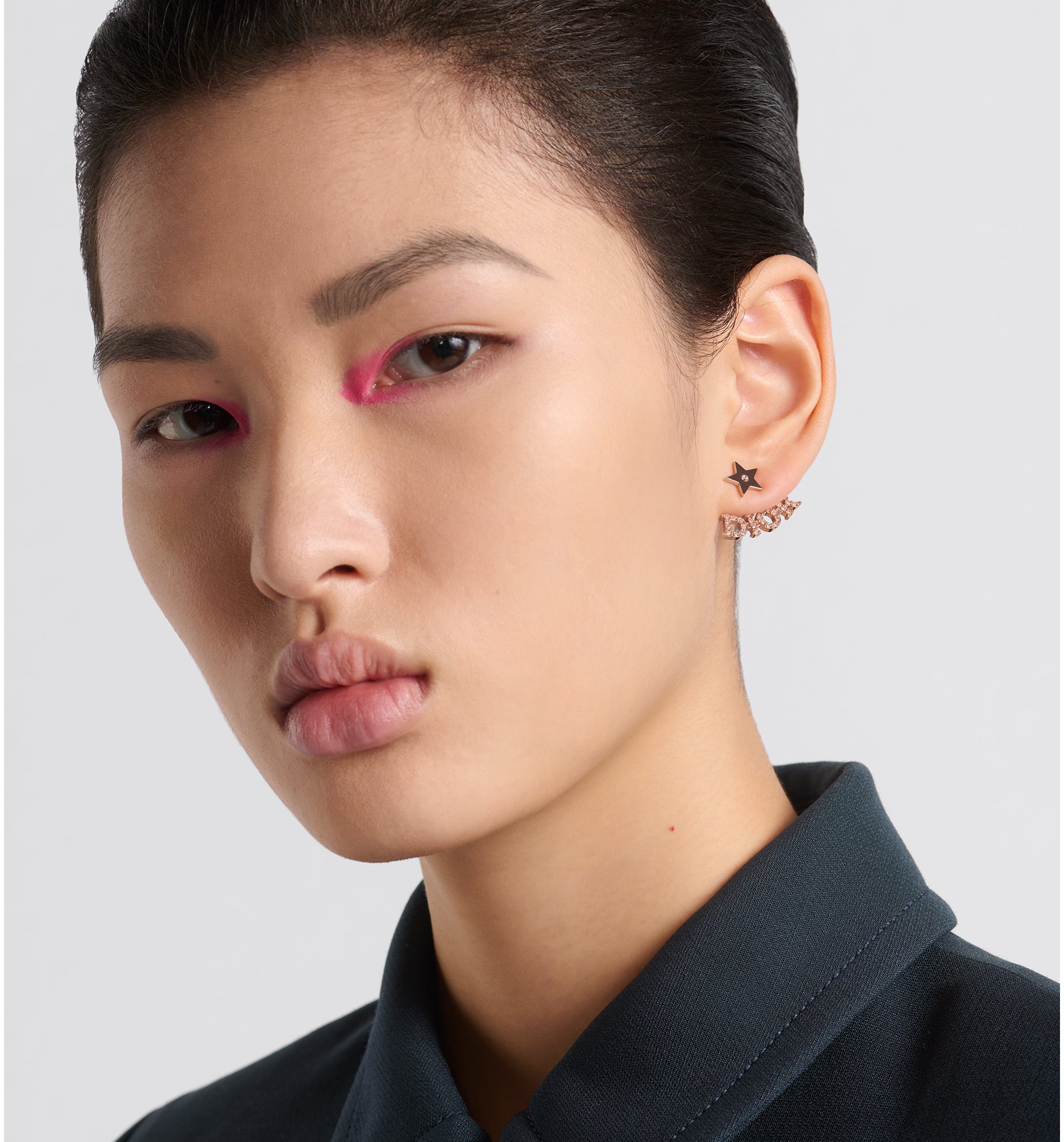 Dio(r)evolution Earrings Pink-Finish Metal and Pink Crystals | DIOR