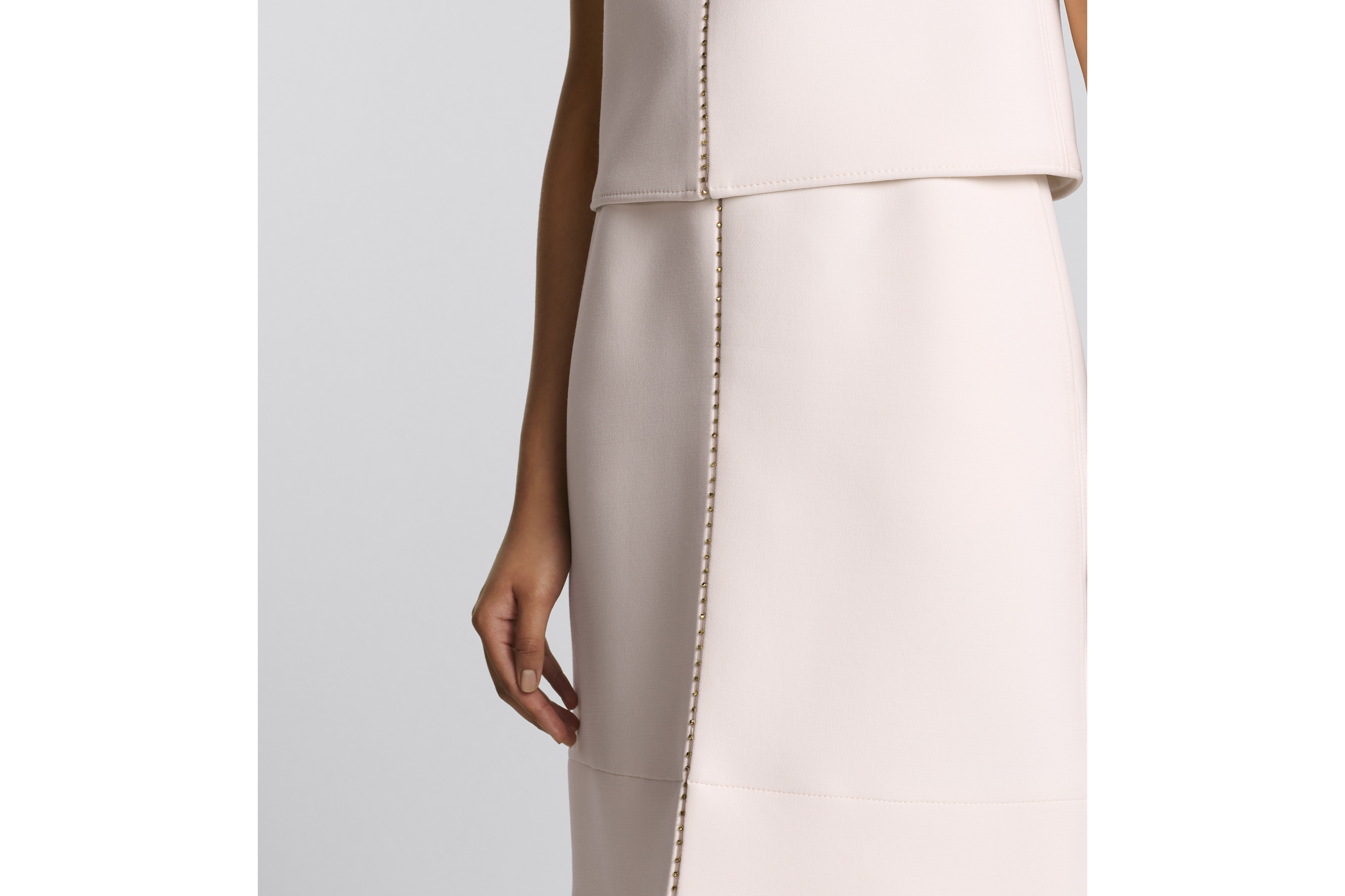 Embroidered Skirt White Wool and Silk | DIOR