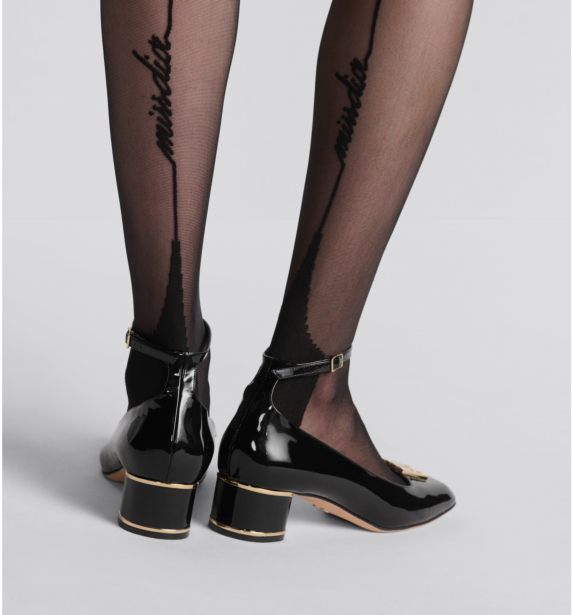Miss Dior Stay-Up Thigh Highs Sheer Black Voile | DIOR
