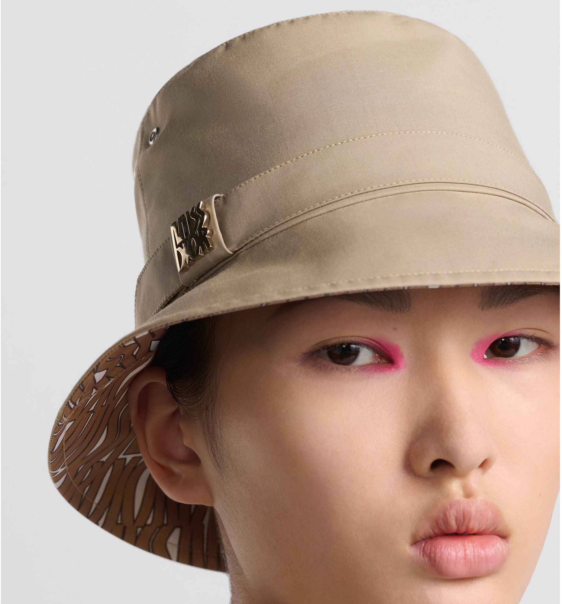 Teddy-D Miss Dior Allover Small Brim Bucket Hat Beige Water-Repellent ...