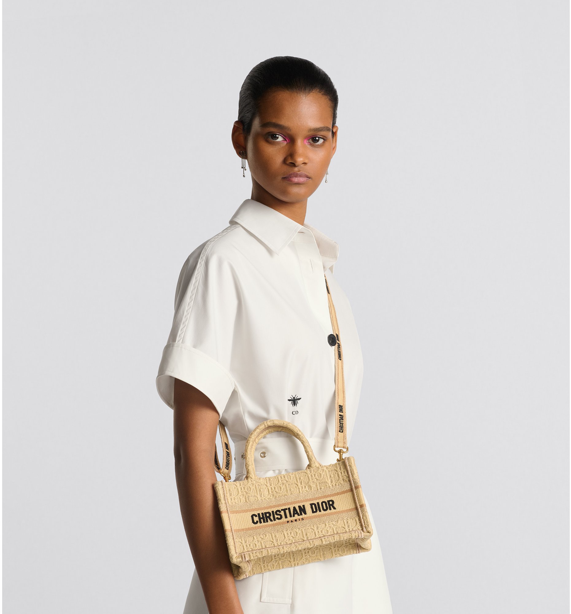 Mini Dior Book Tote Dior Oblique Raffiabast in Beige (21,5 x 13 x 7,5 ...