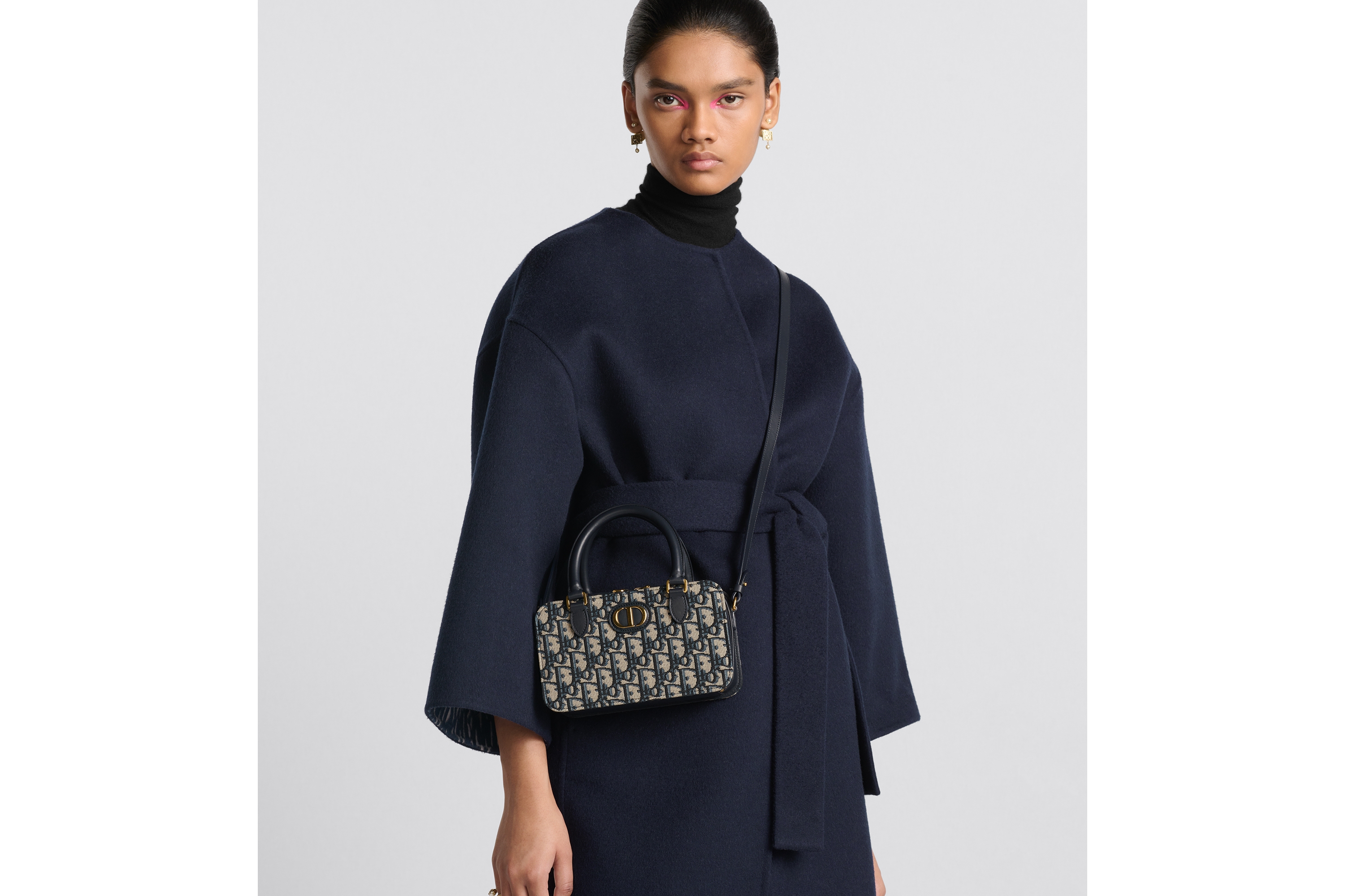 30 Montaigne Mini Doctor Bag Blue Dior Oblique Jacquard and Smooth ...