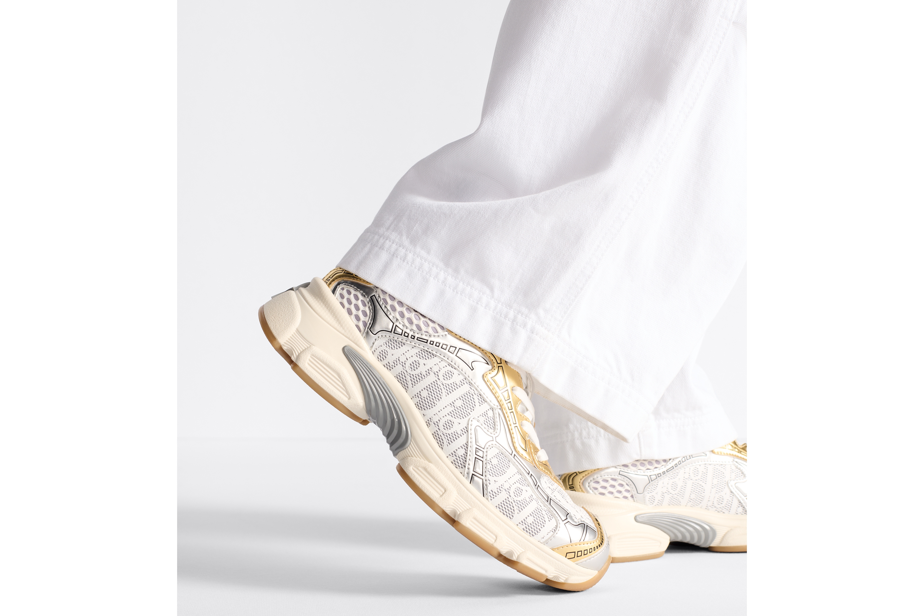 Sneaker Dior Vibe Mesh bianco con stampa del motivo Dior Oblique e ...