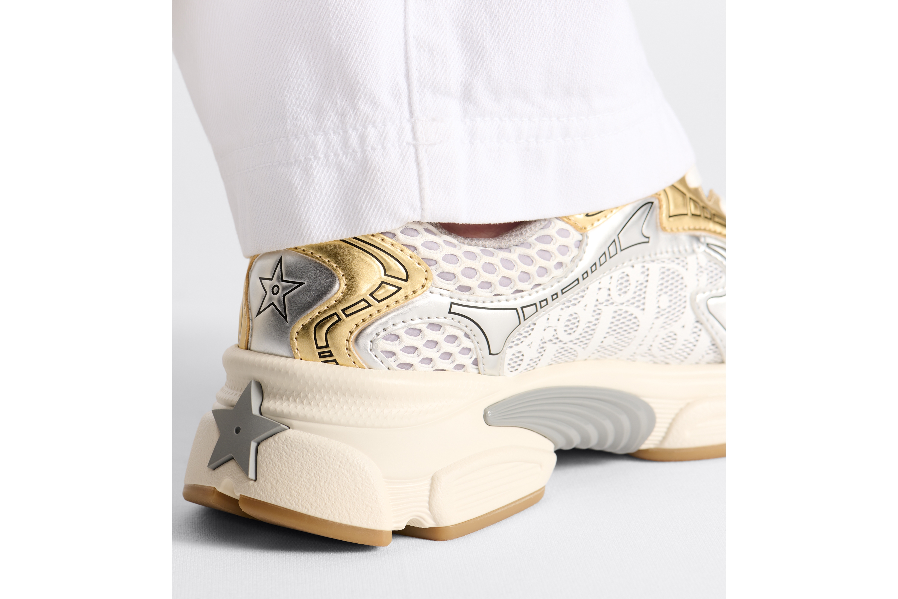 Sneaker Dior Vibe Mesh bianco con stampa del motivo Dior Oblique e ...