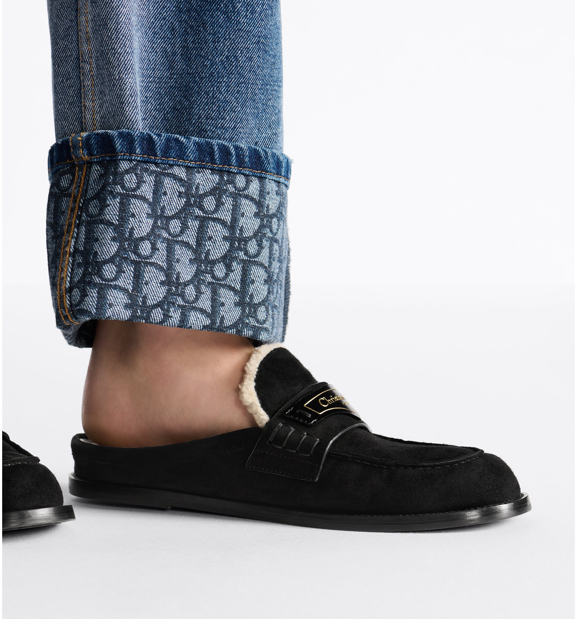 Dior Boy Mule Black Suede Goatskin | DIOR