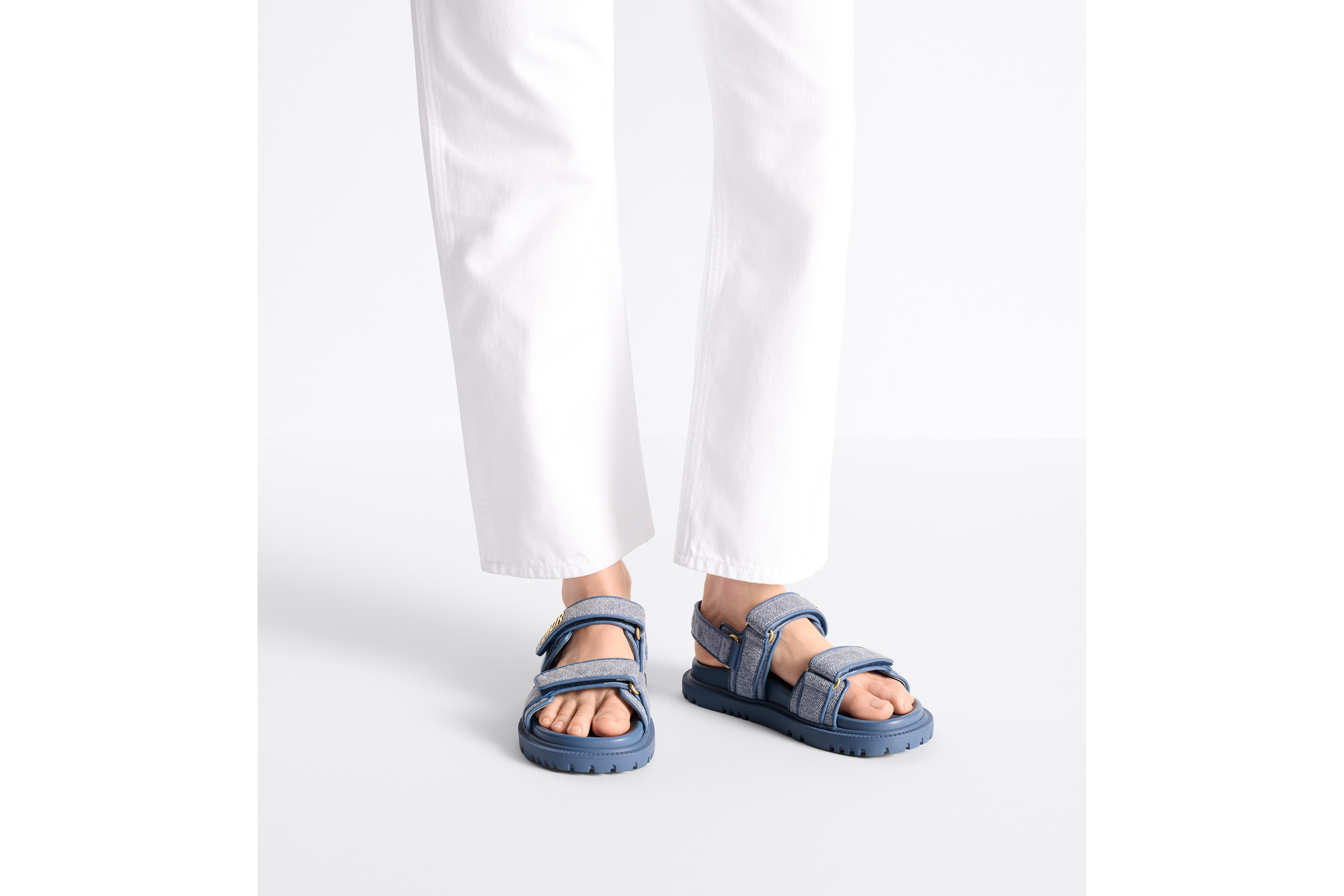 Dioract Sandal Blue Cannage Denim | DIOR