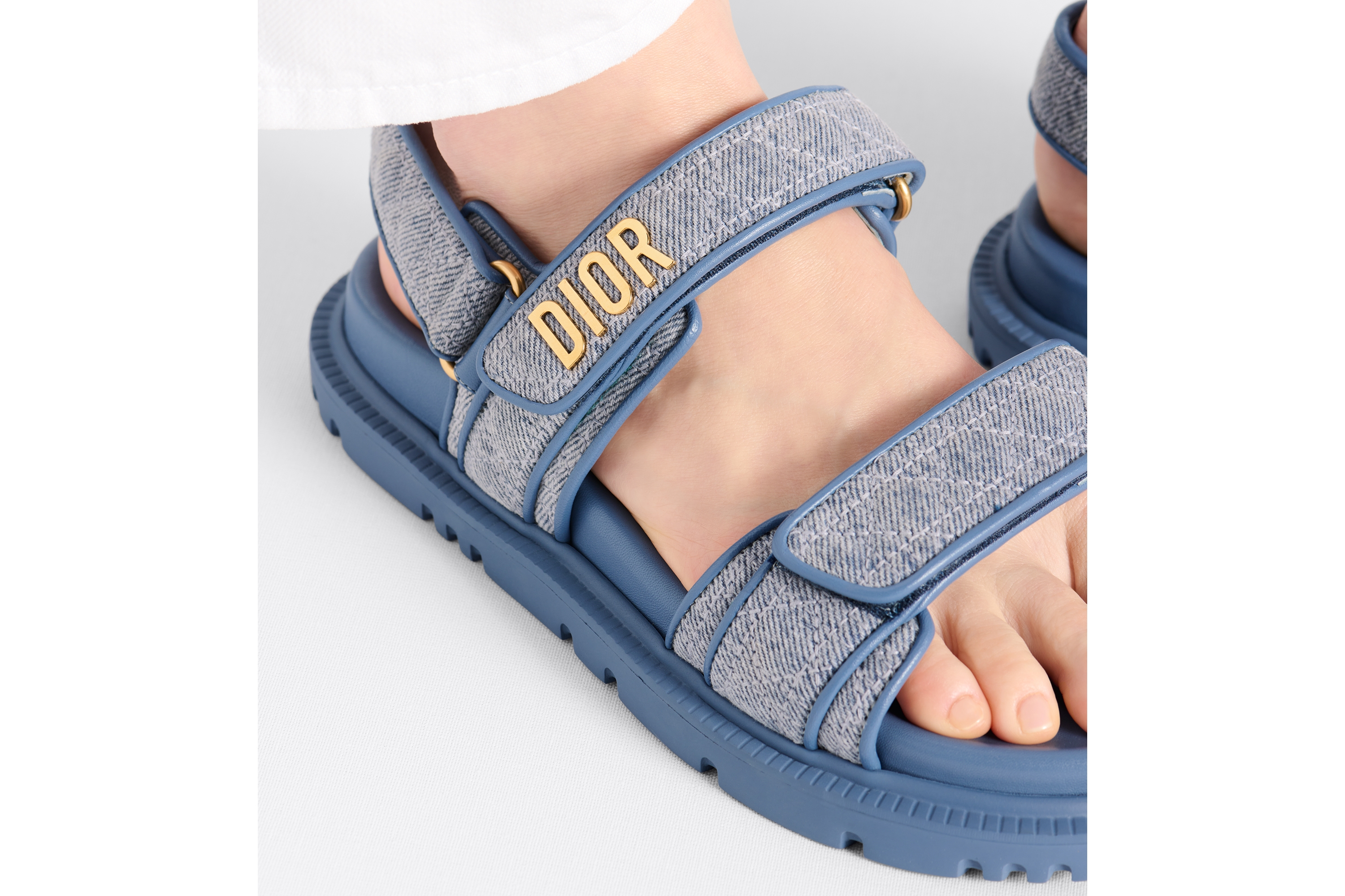 Dioract Sandal Blue Cannage Denim | DIOR