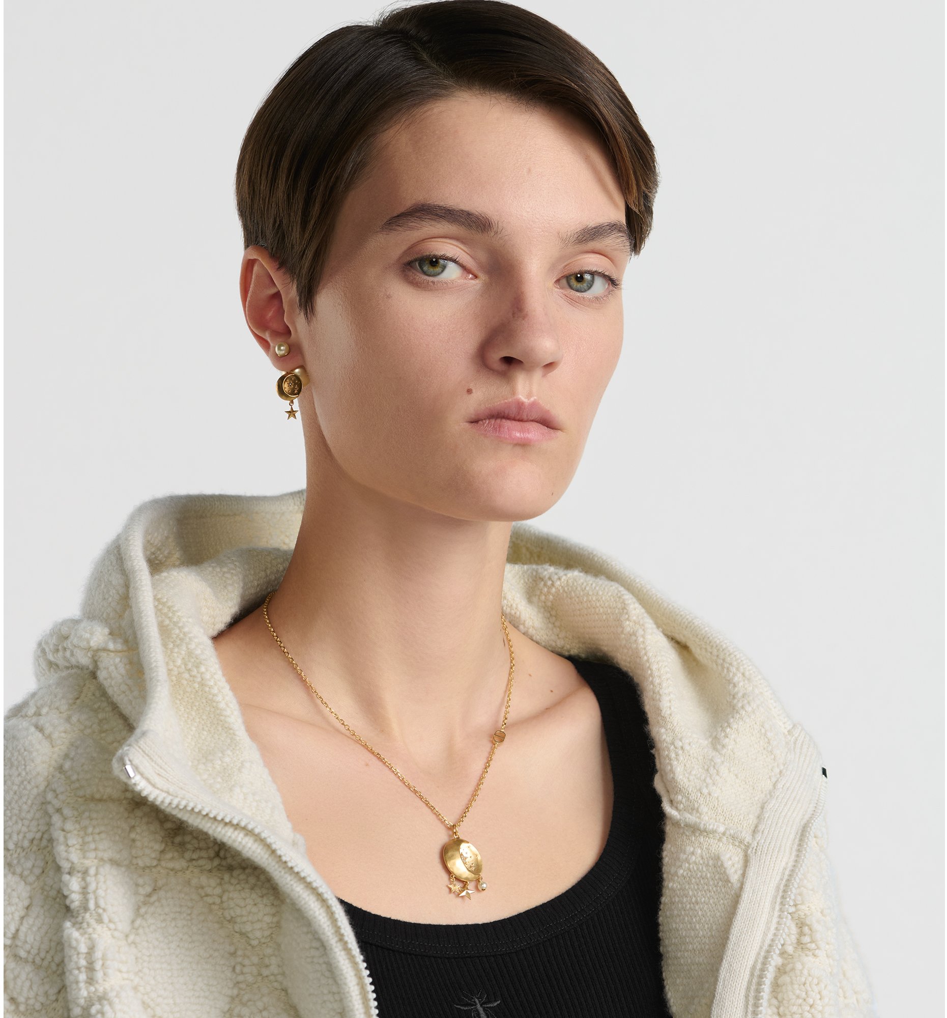 Dior Astral Necklace Gold-Finish Metal with a White Resin Pearl and ...