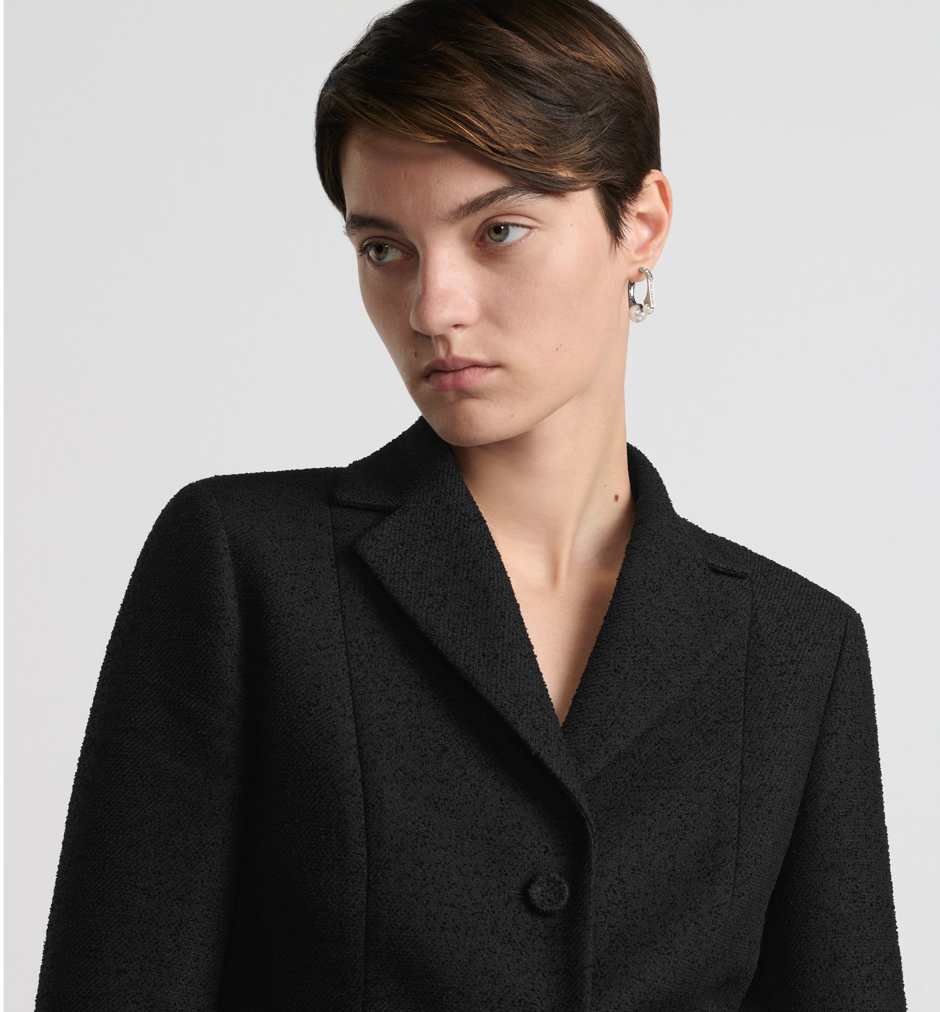 Bar Jacket Black Virgin Wool- and Cotton-Blend Bouclé | DIOR