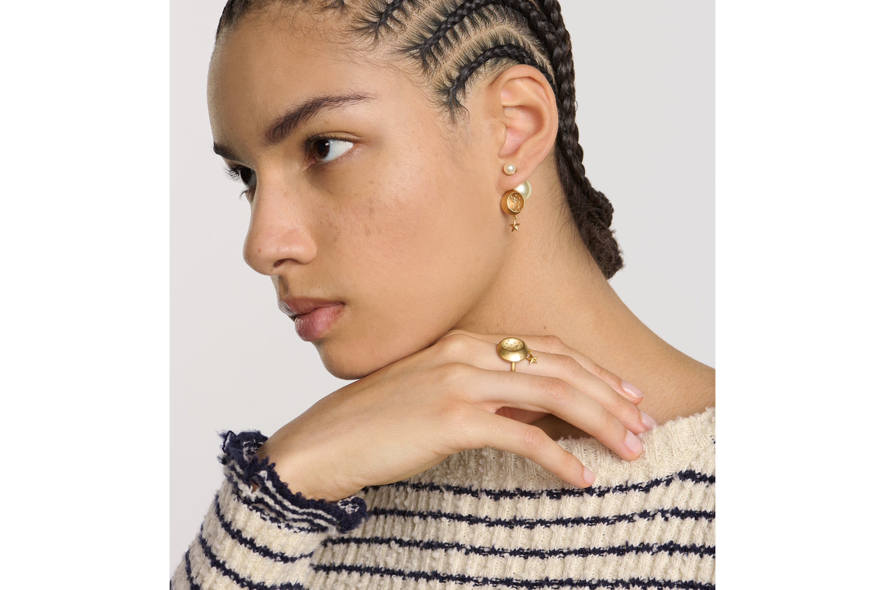 Dior Astral Ring Gold-Finish Metal and Silver-Tone Crystal | DIOR