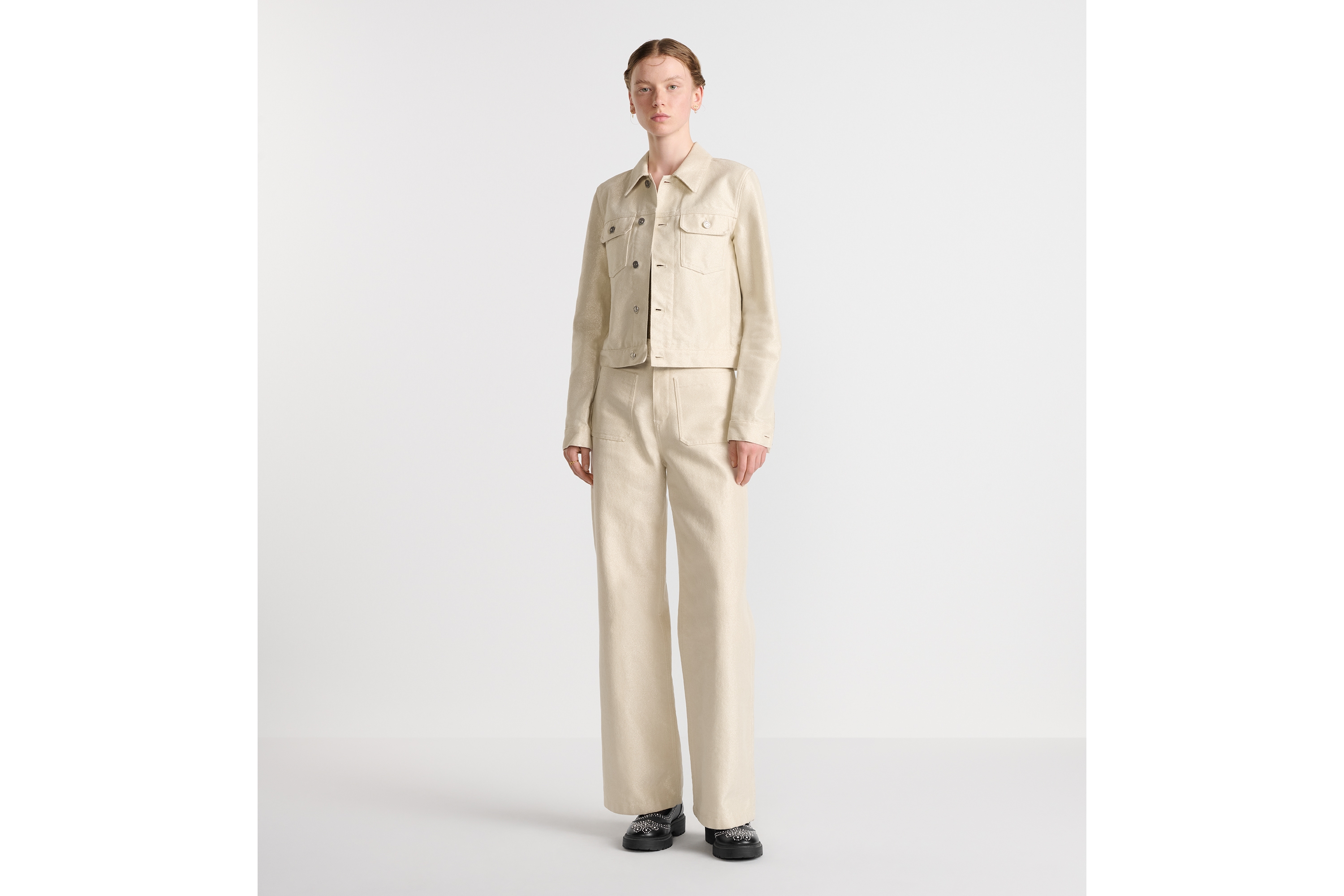 Dior Or Flared Jeans Gold-Tone Cotton Denim | DIOR