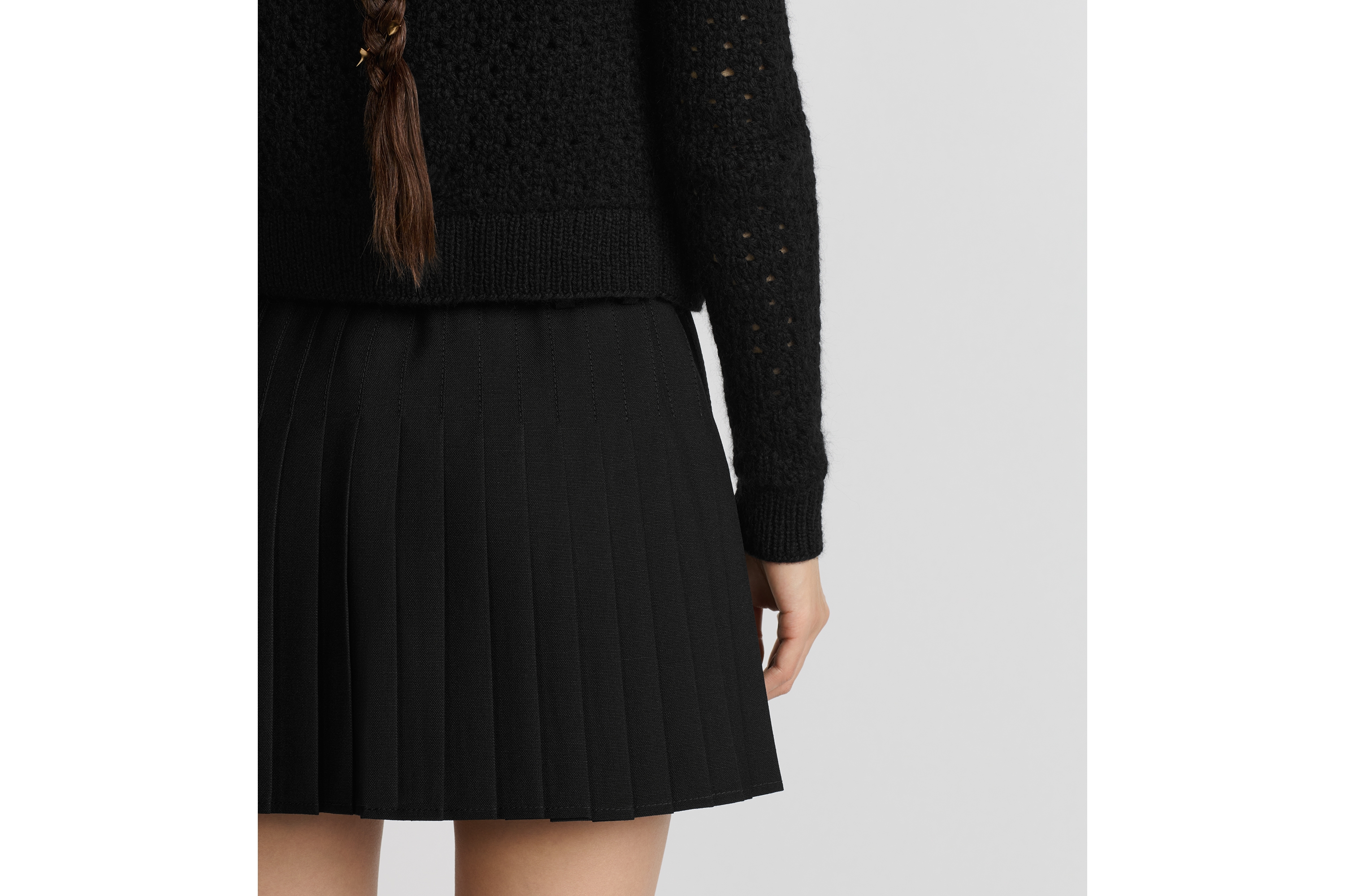 Belted Short Kilt Black Wool and Mohair | DIOR