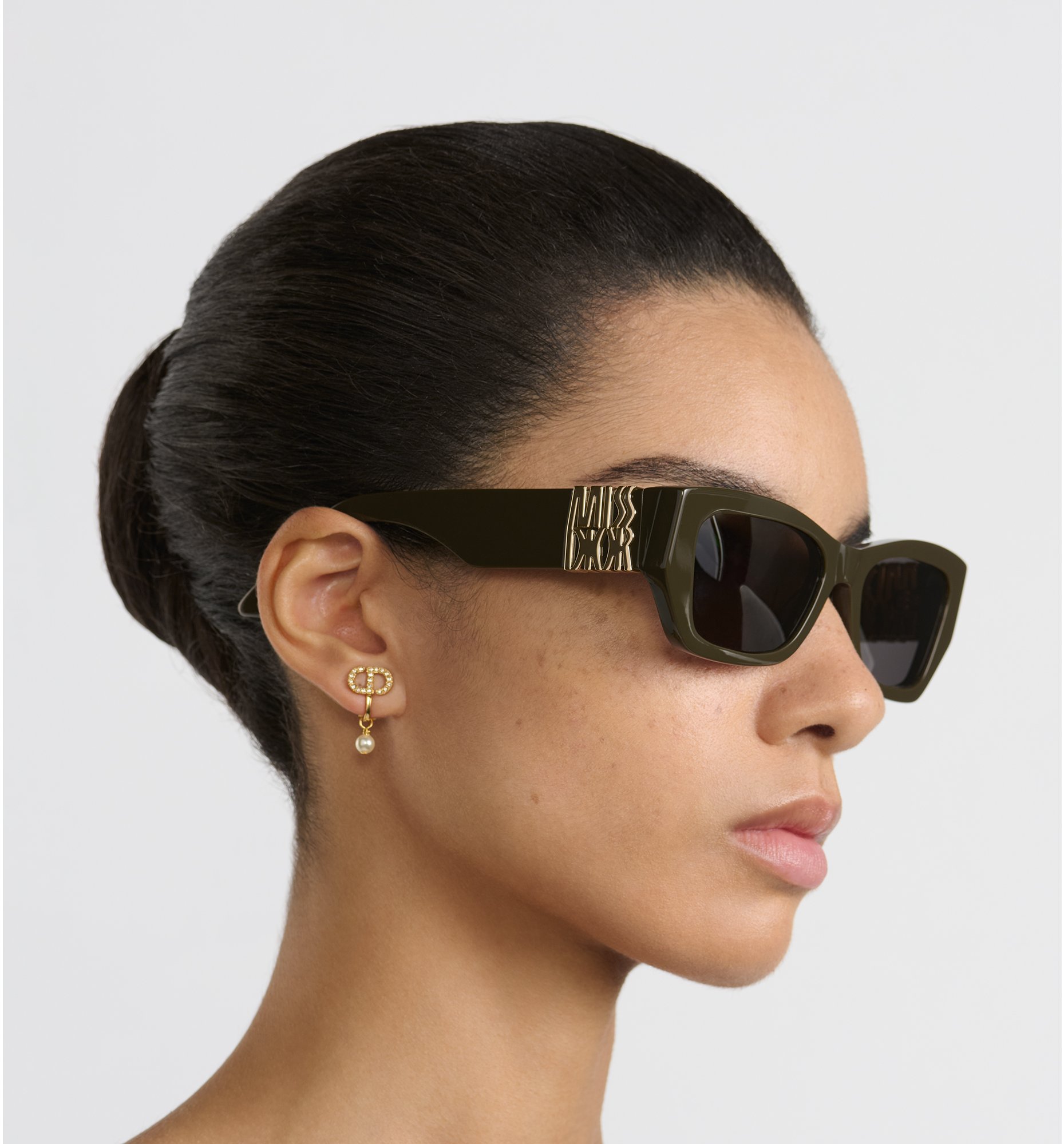 MissDior S1F 卡其色長方形太陽眼鏡 | DIOR