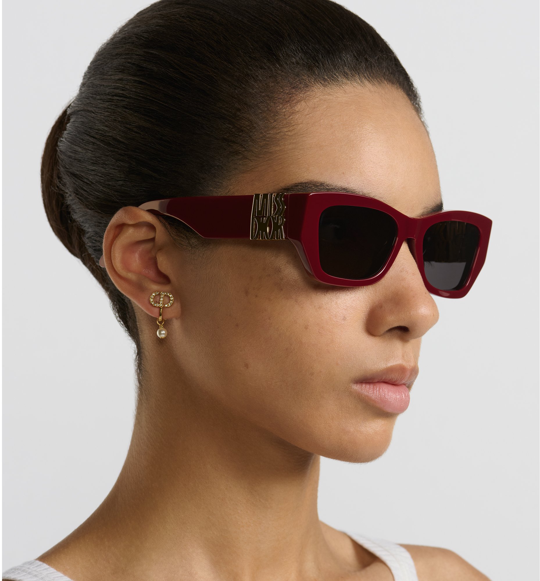 MissDior S1F Burgundy Rectangular Sunglasses | DIOR