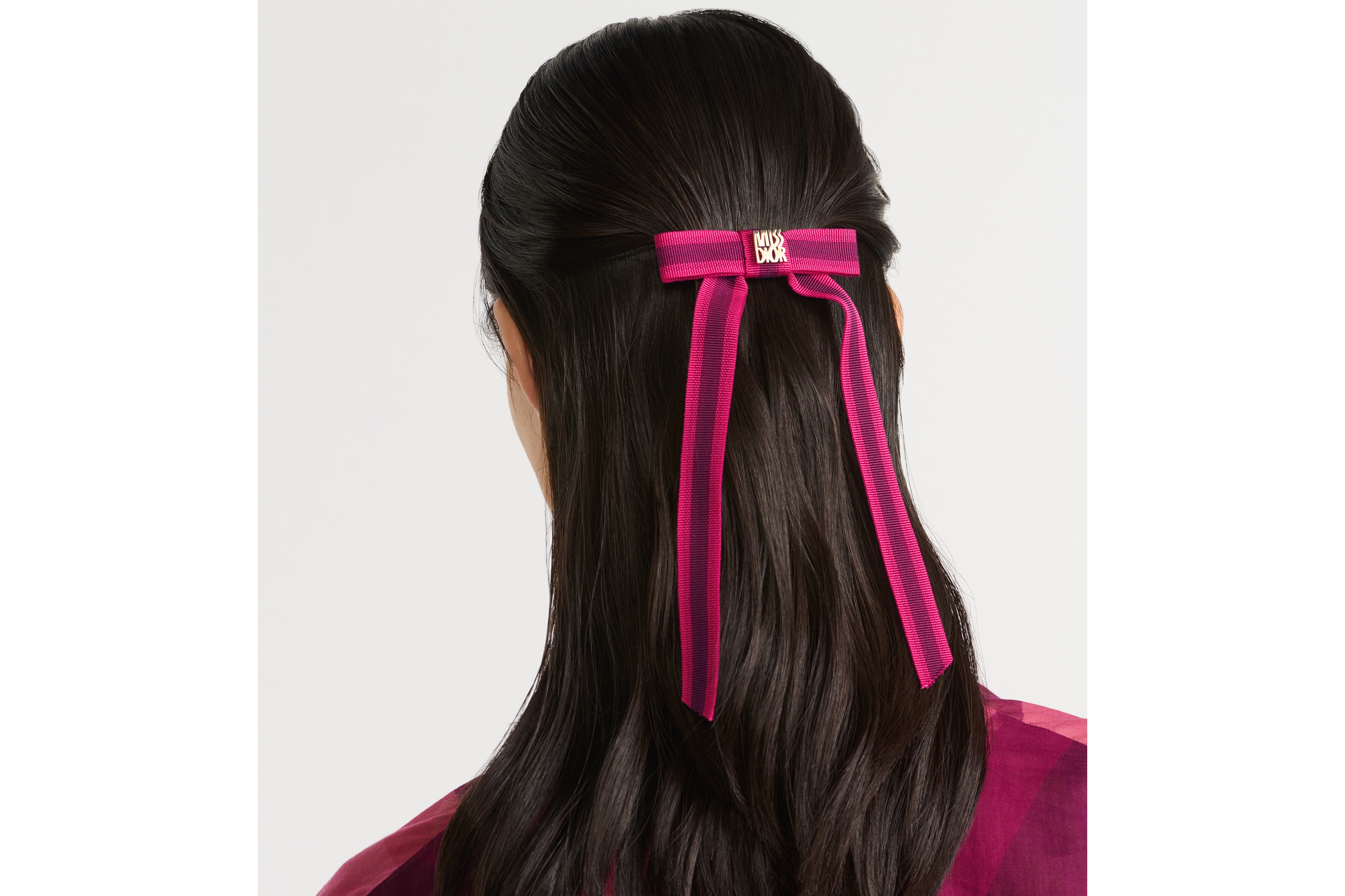 Miss Dior - Dior Twist Bow with Dior Bayadère Motif Pink and Purple ...