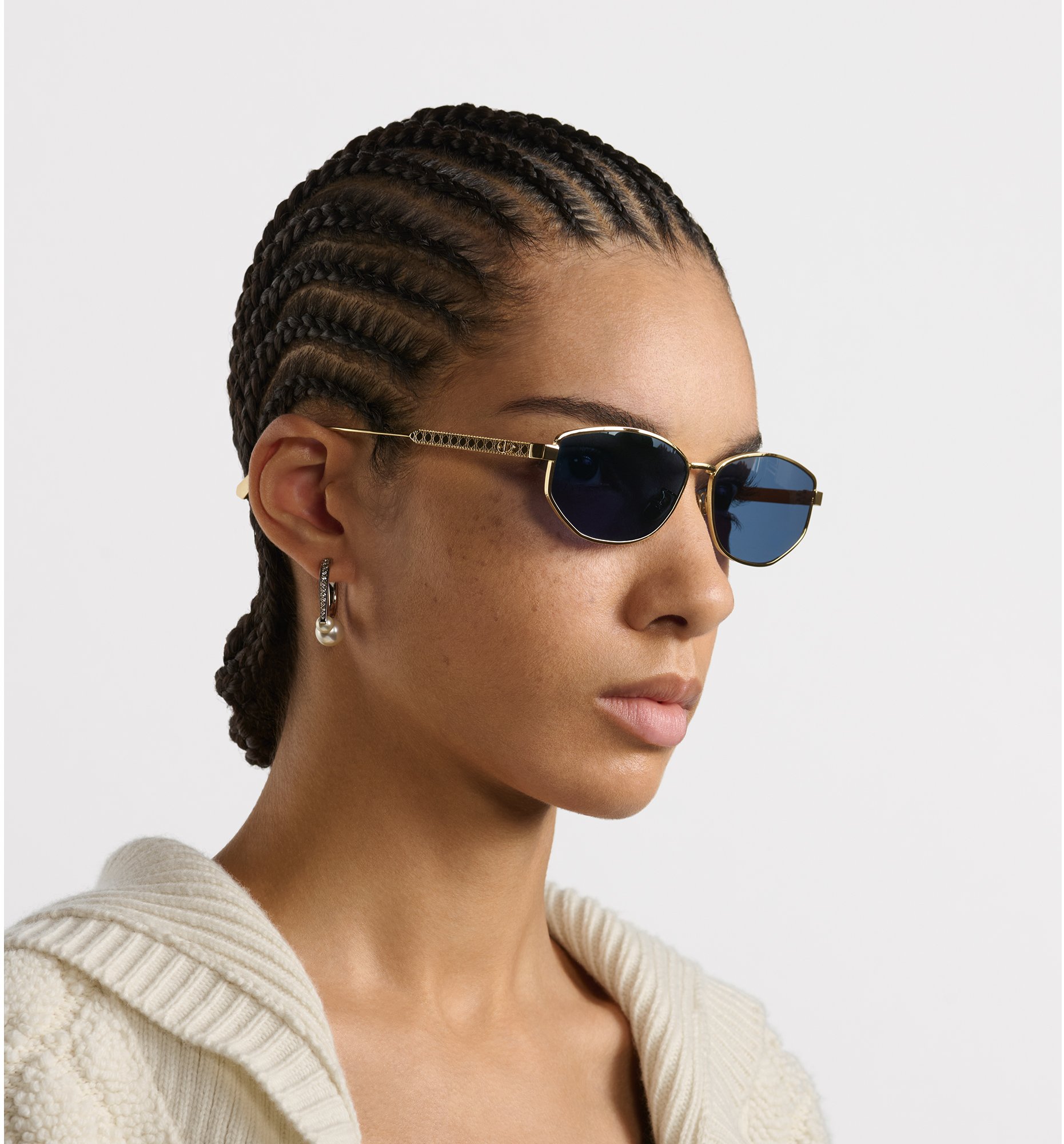 DiorCannage B1U Blauwe ovale zonnebril | DIOR