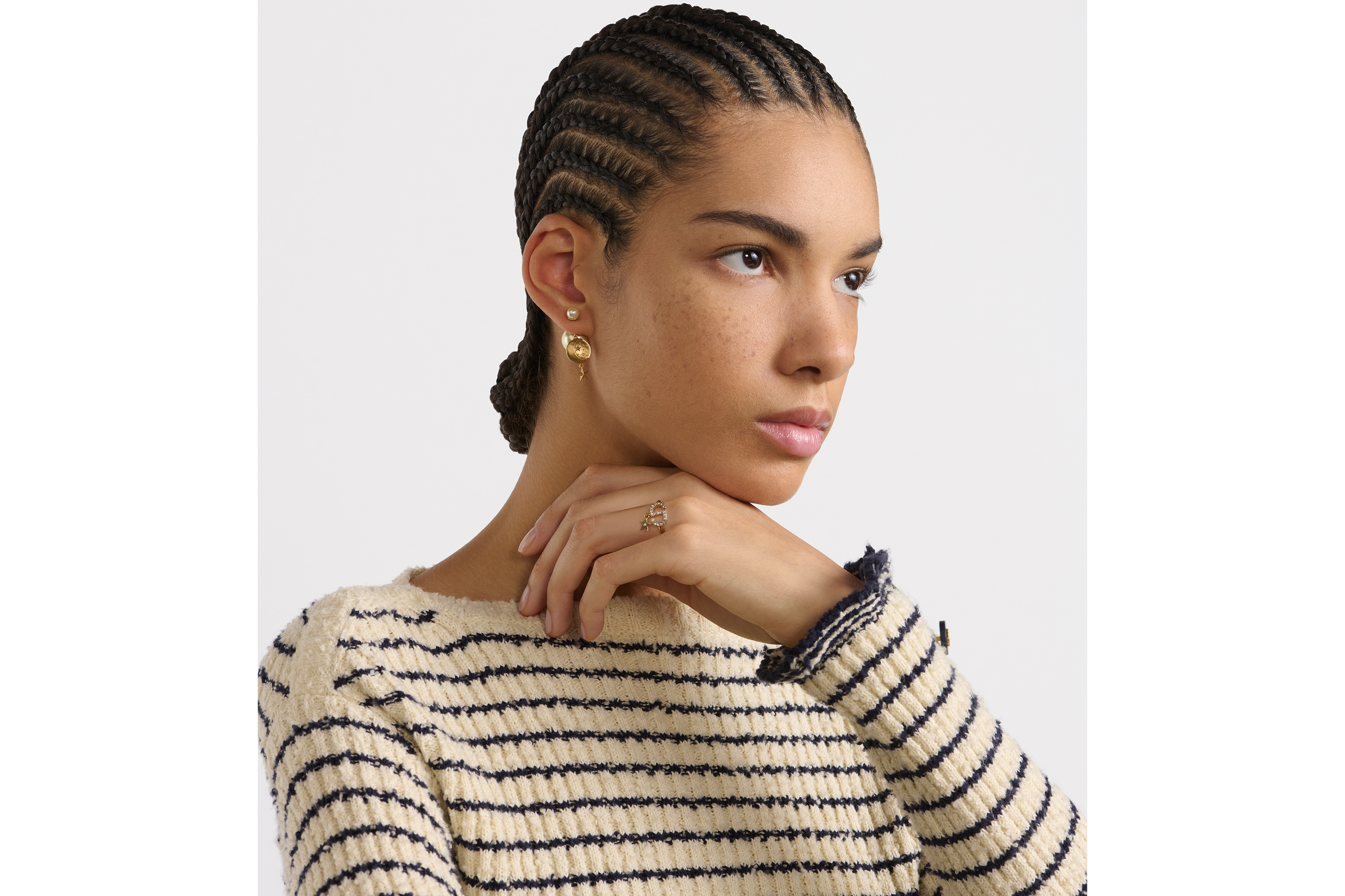 Petit CD Lucky Charms Ring Antique Gold-Finish Metal and Silver-Tone ...