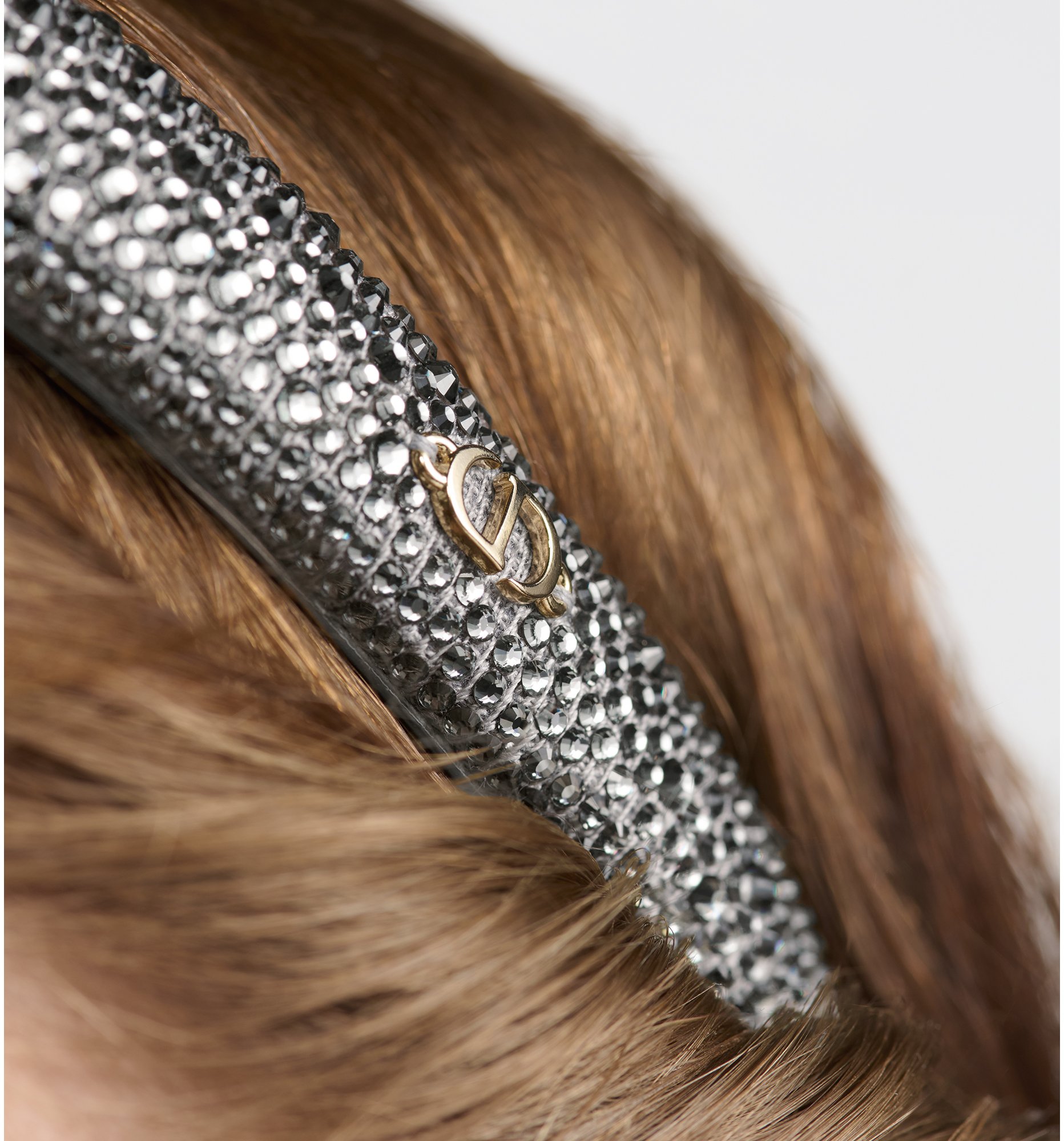 Dior Band Headband Cotton Blend and Silver-Tone Strass | DIOR
