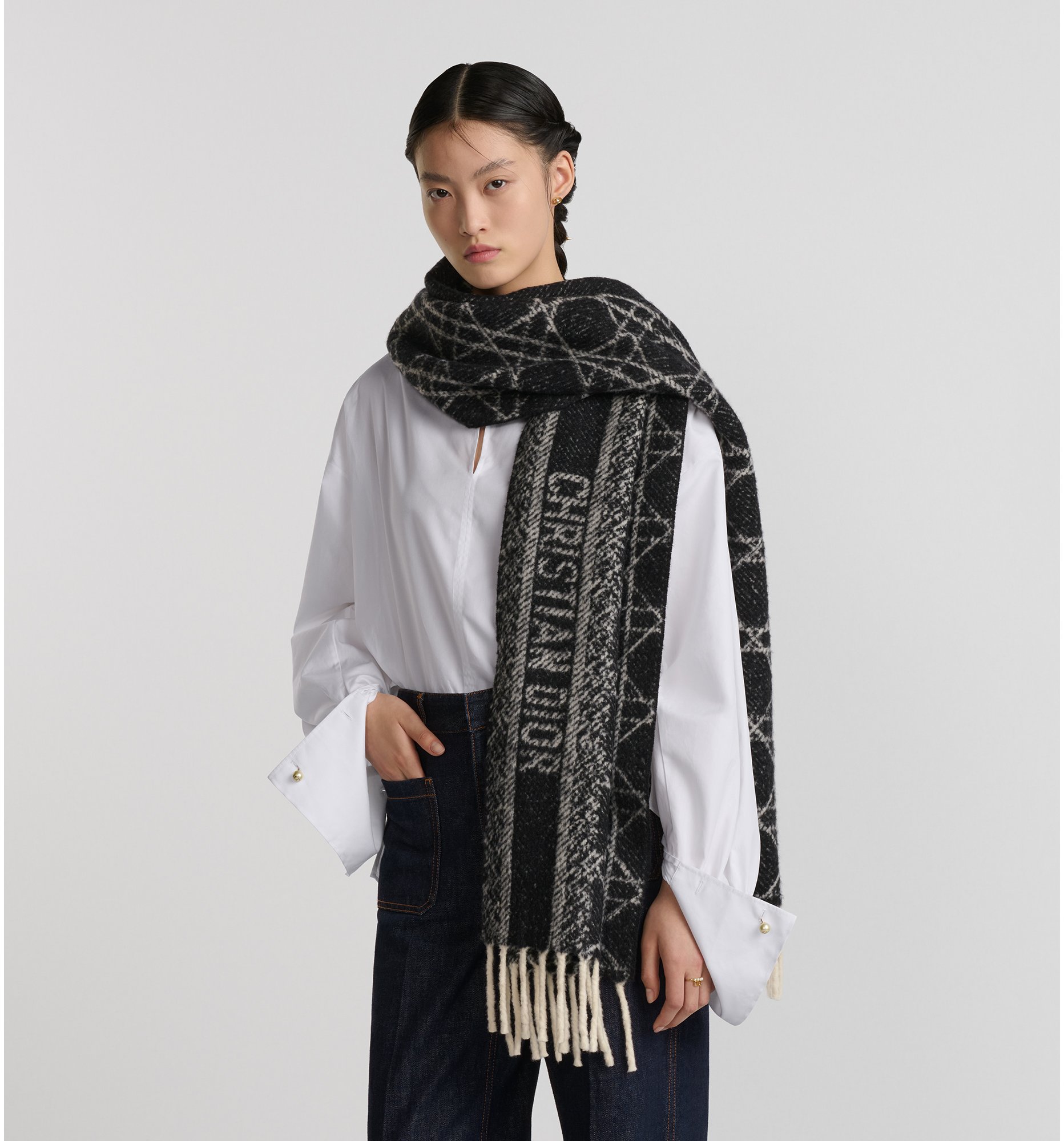 DIOR | スカーフ マクロカナージュ ウール & シルク