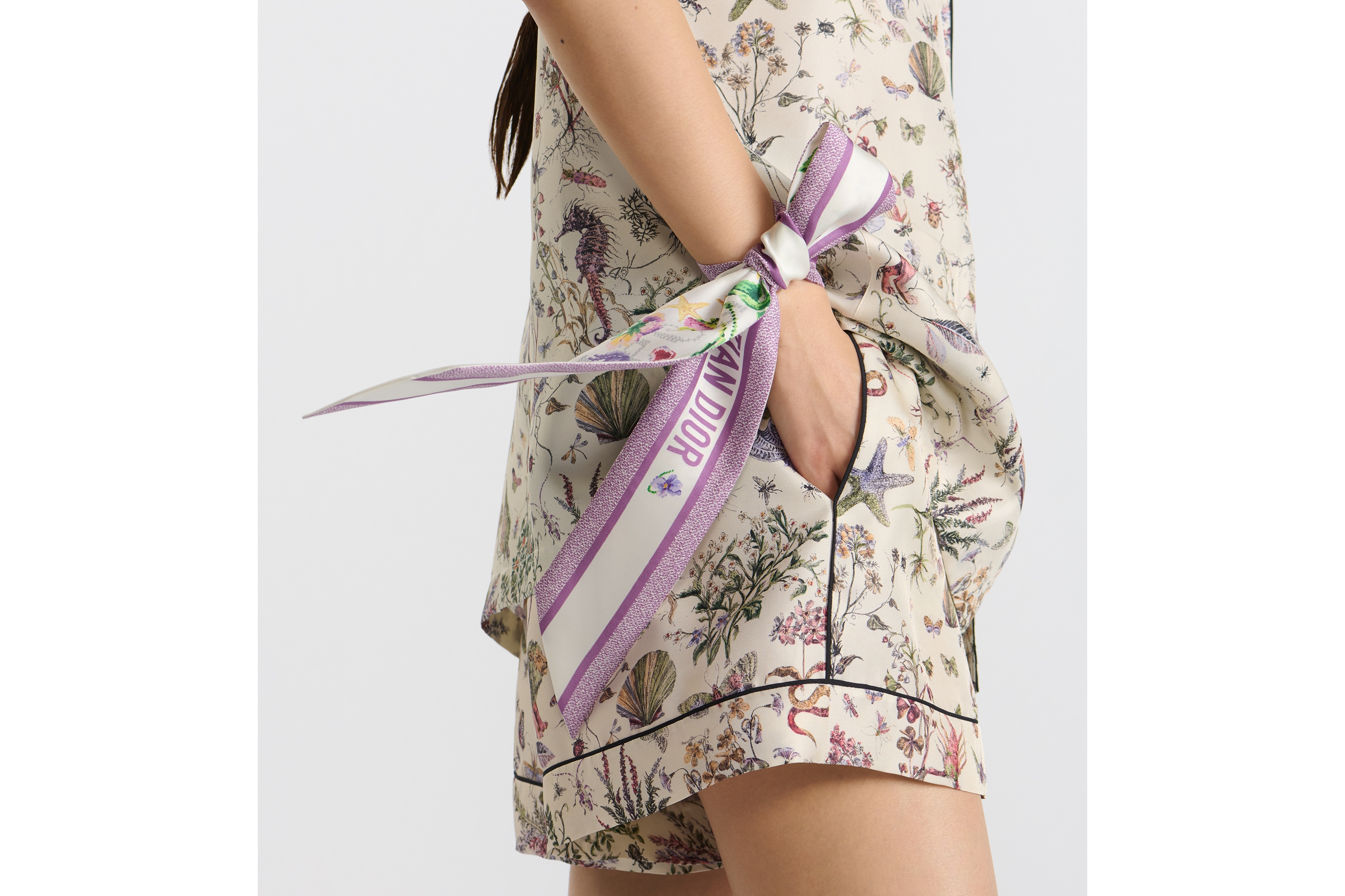 Christian Dior 1947 Zodiac Capricorn Mitzah Scarf Ivory and Purple ...