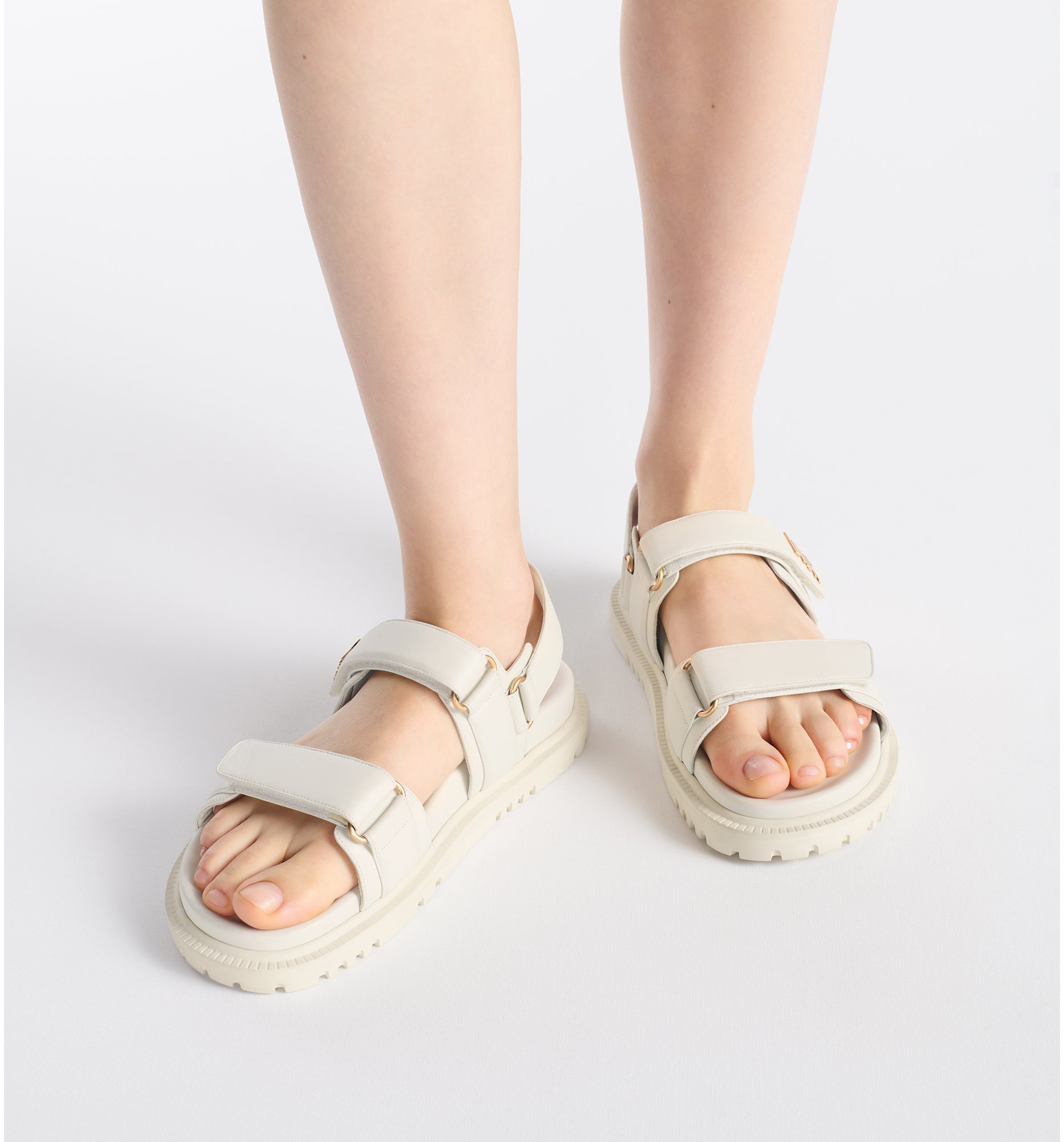 Sandalo Dioract Pelle di agnello bianca | DIOR