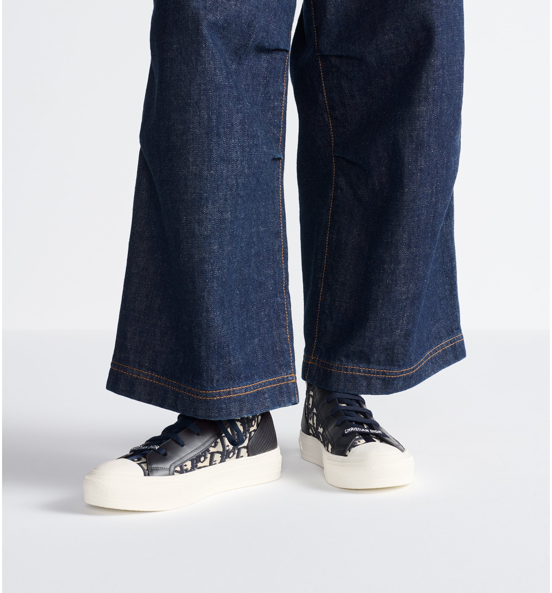 Walk'n'Dior Sneaker Deep Blue Dior Oblique Technical Mesh and Calfskin ...