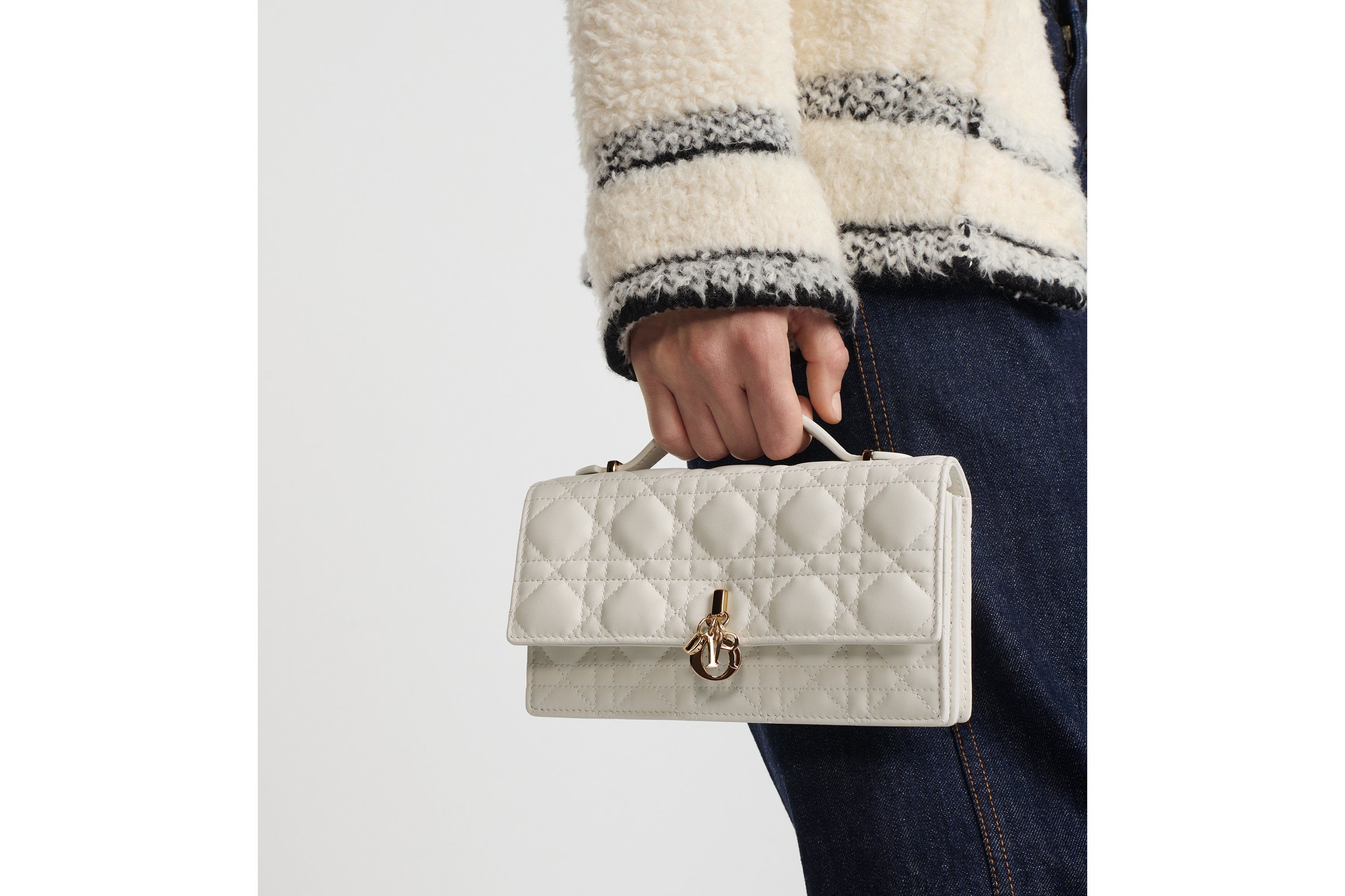 My Dior Mini Bag Latte Cannage Lambskin | DIOR