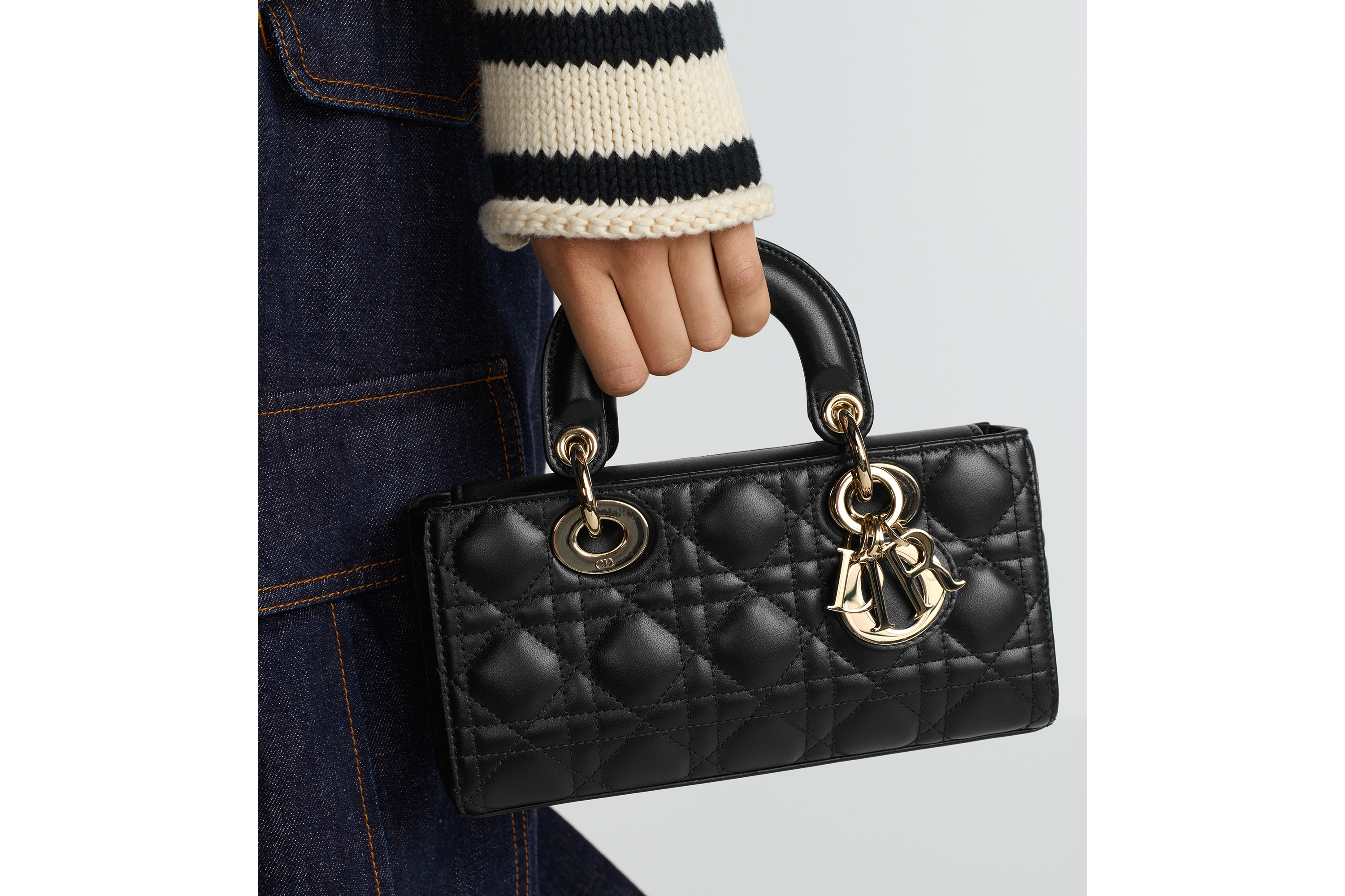 Small Lady D-Joy Bag Black Cannage Lambskin | DIOR