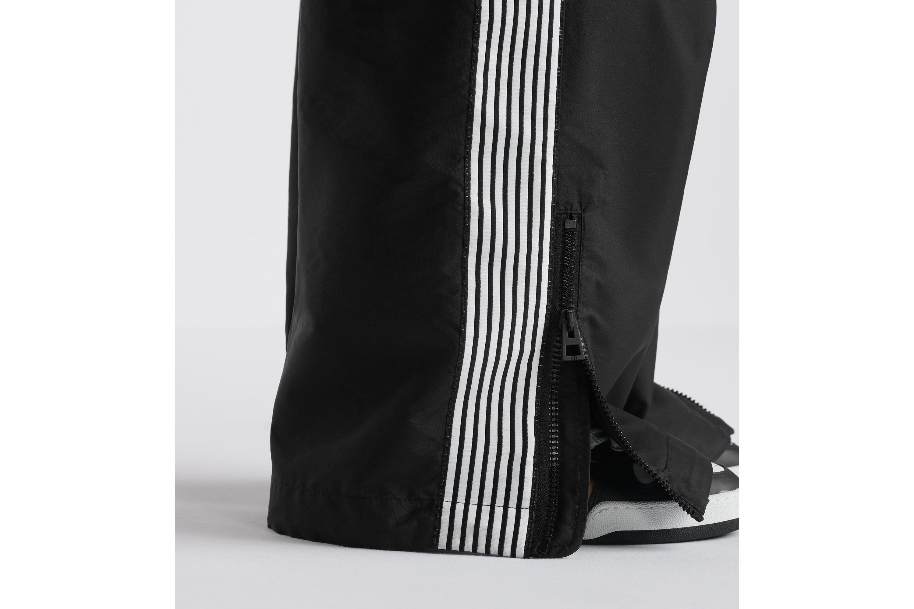 Loose Flared Pants Black Jacquard Technical Taffeta with White Dior ...