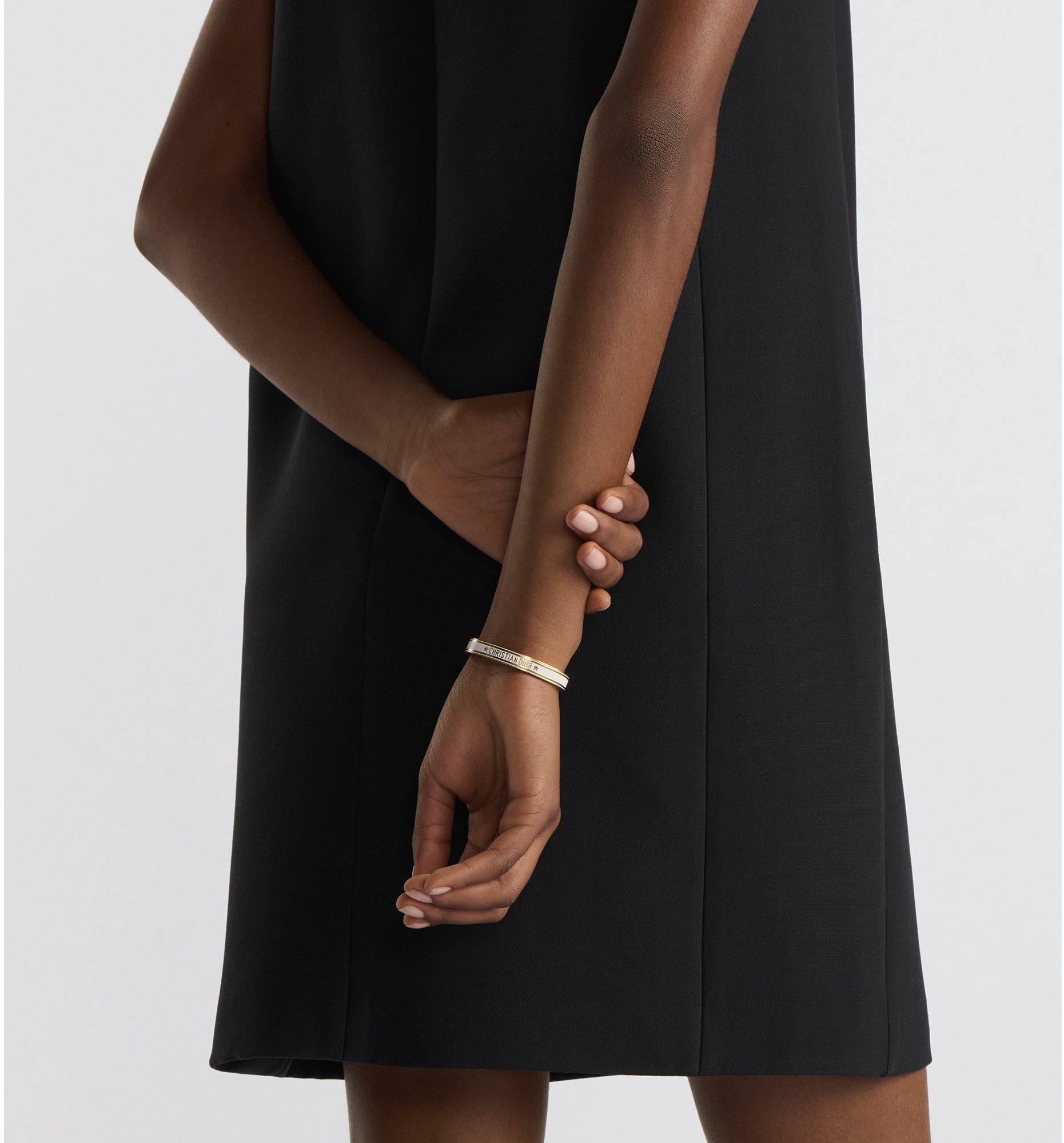 Dior Code Bangle Gold-Finish Metal and White Lacquer | DIOR