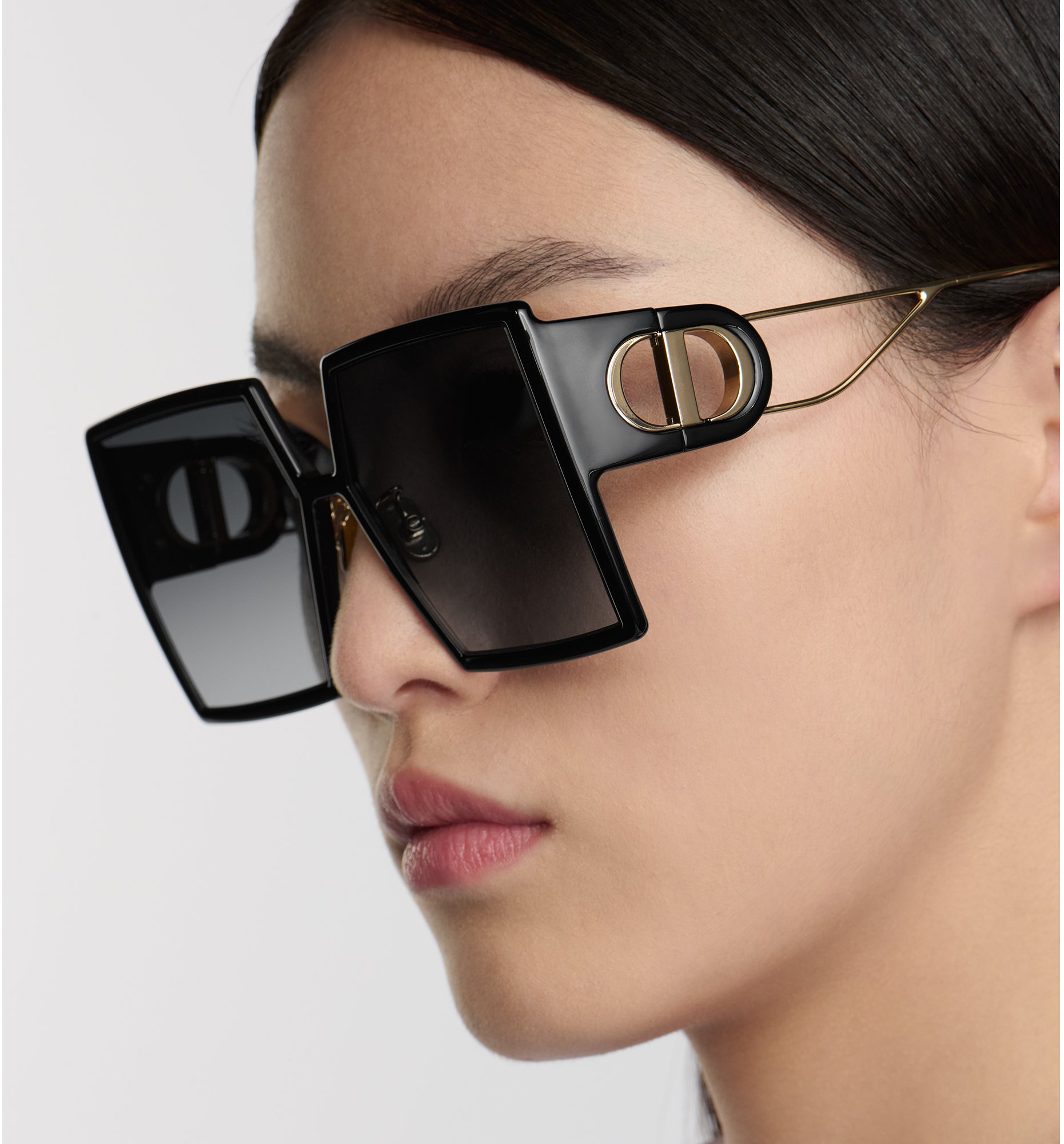 30Montaigne SU Oversized Black Square Sunglasses | DIOR