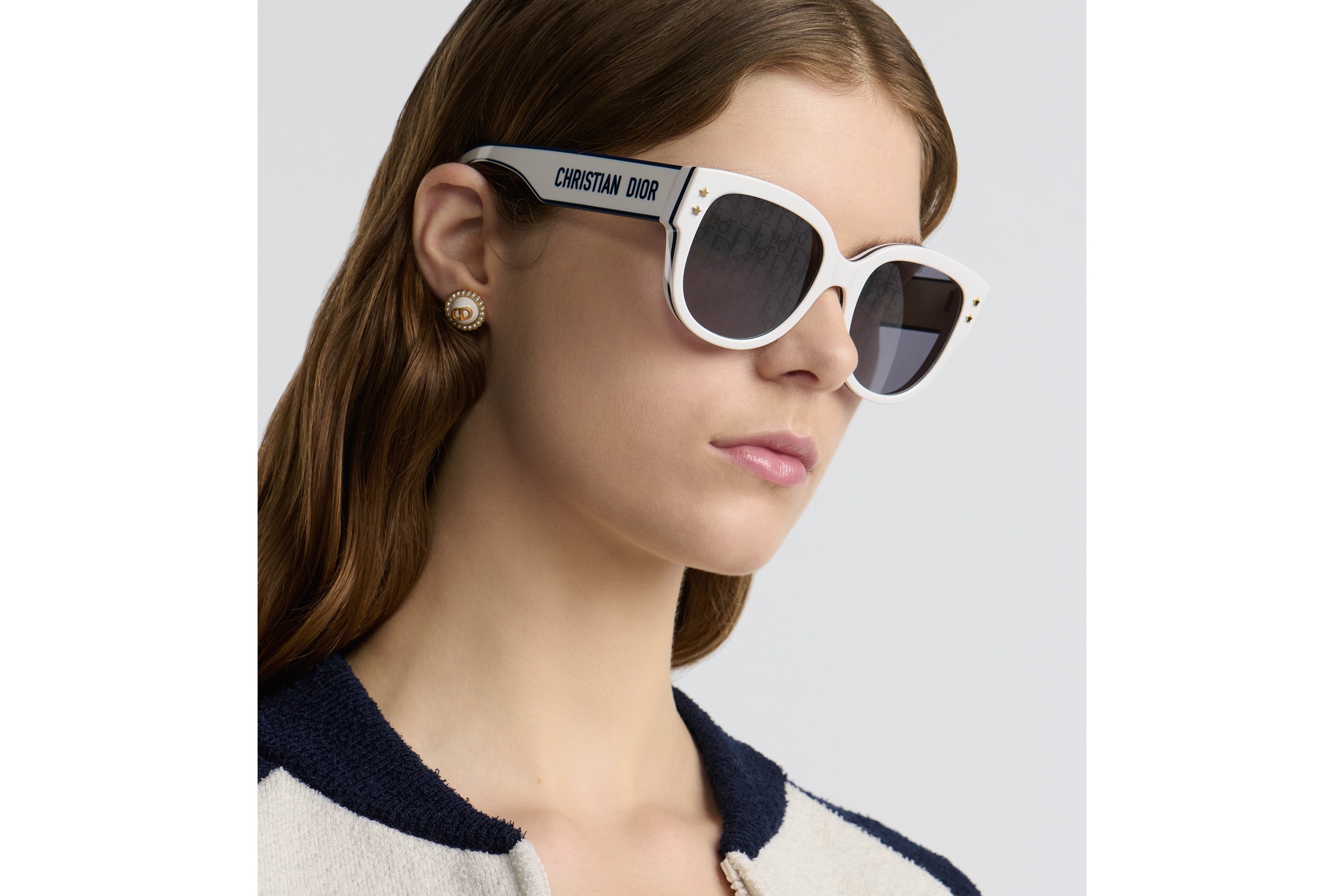 DiorPacific B2F White Round Sunglasses | DIOR