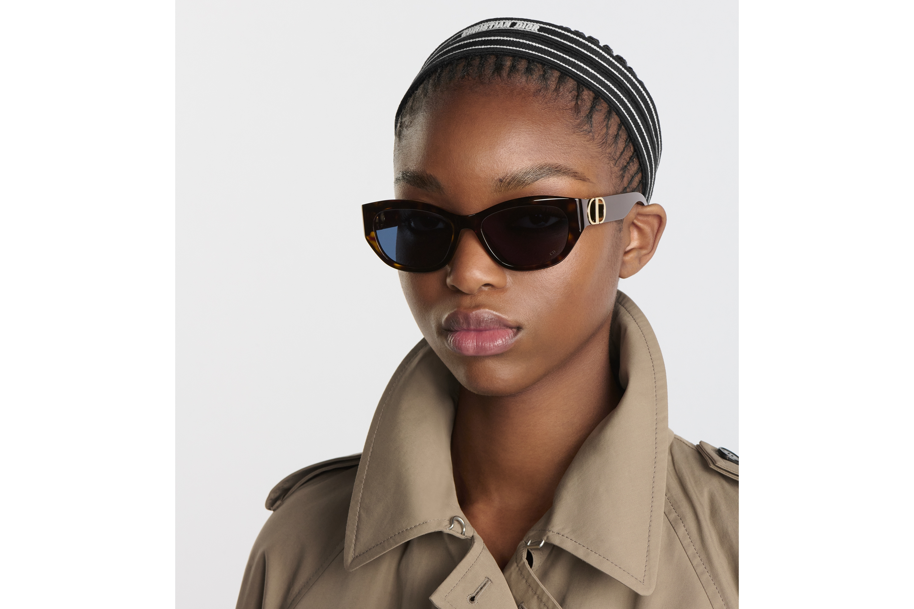 30Montaigne B5U Deep Brown Tortoiseshell-Effect Butterfly Sunglasses | DIOR