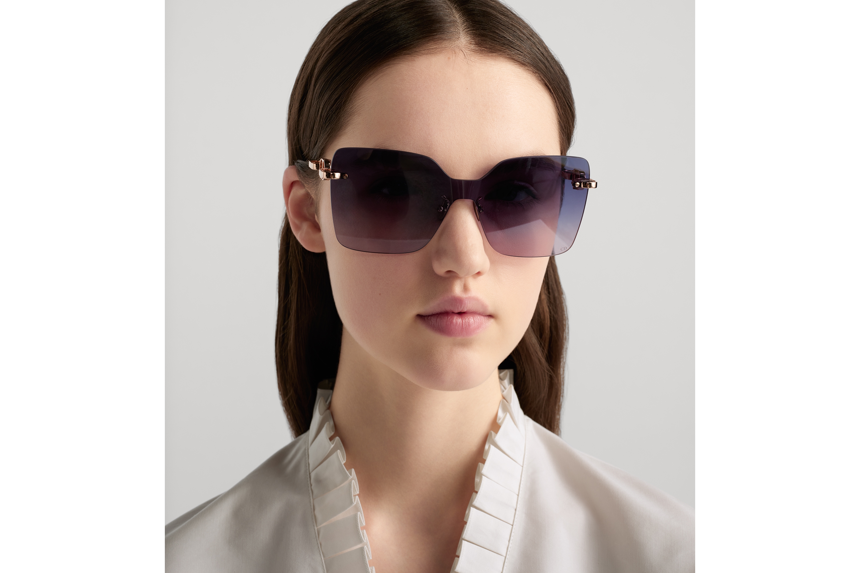 CD Chain M1U Gradient Purple-to-Fuchsia Square Sunglasses | DIOR