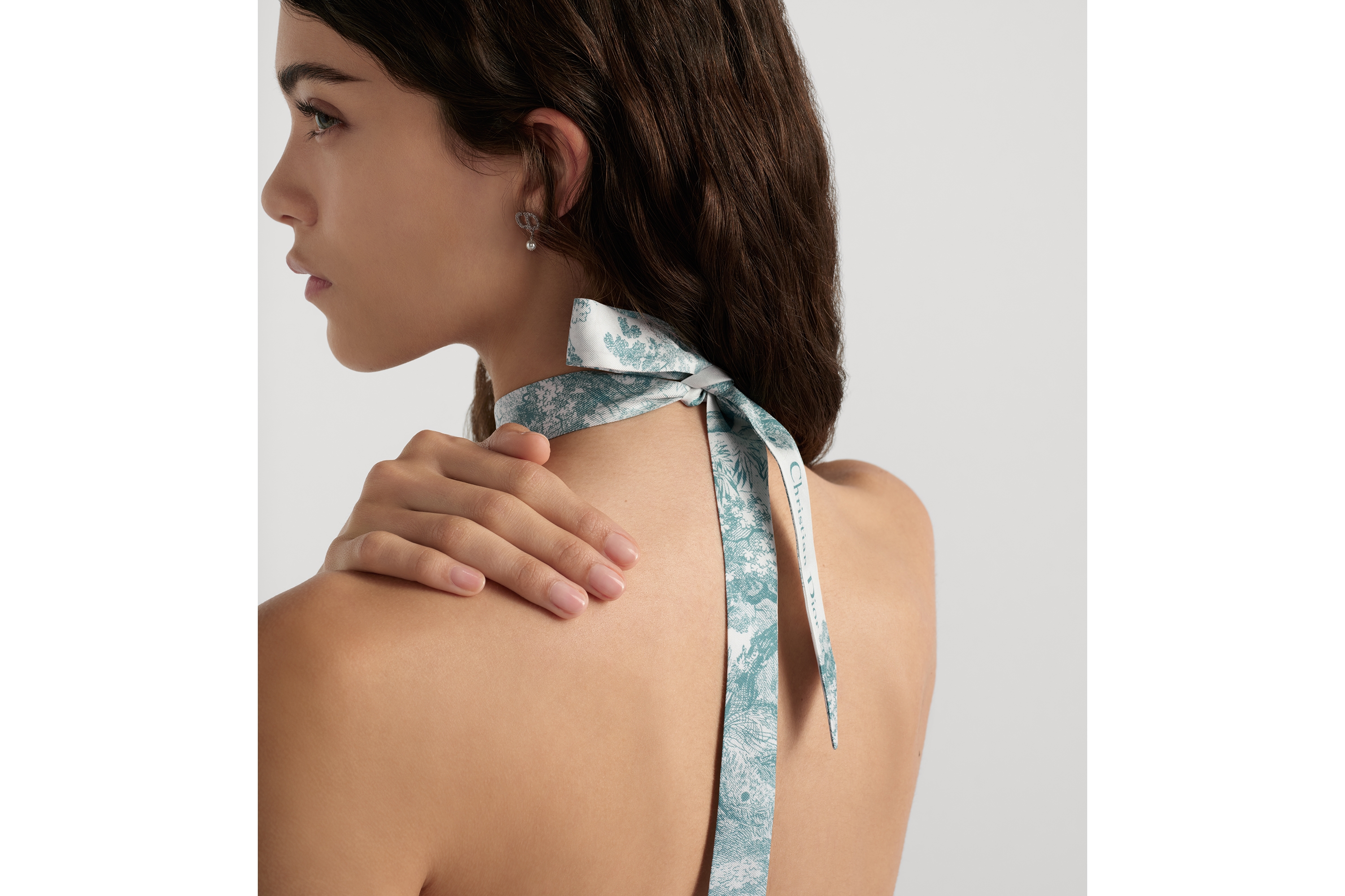 Dior Silk Top Dioriviera Toile de Jouy Sauvage Twill de seda branco e ...