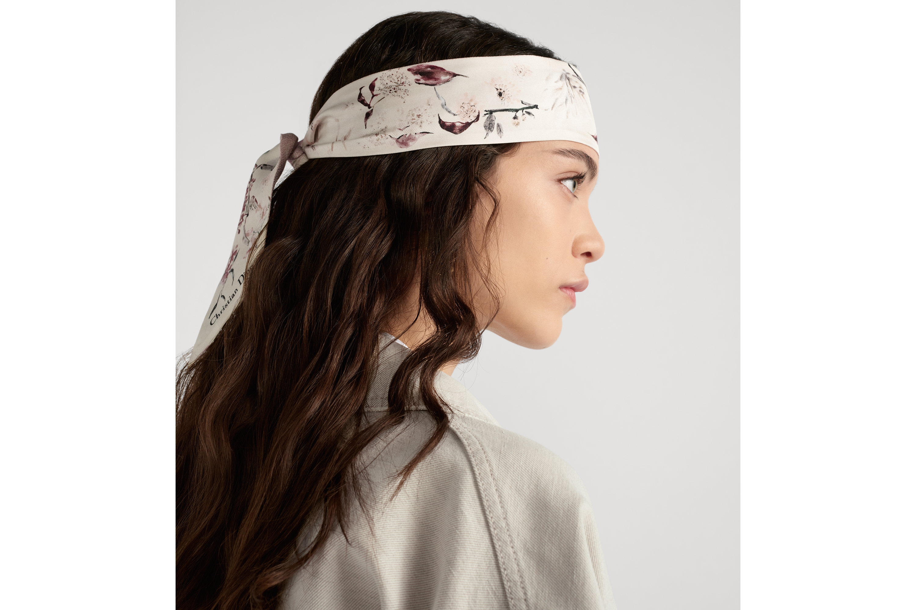 Mitzah Millefiori Twill de soie ivoire et rose multicolore | DIOR