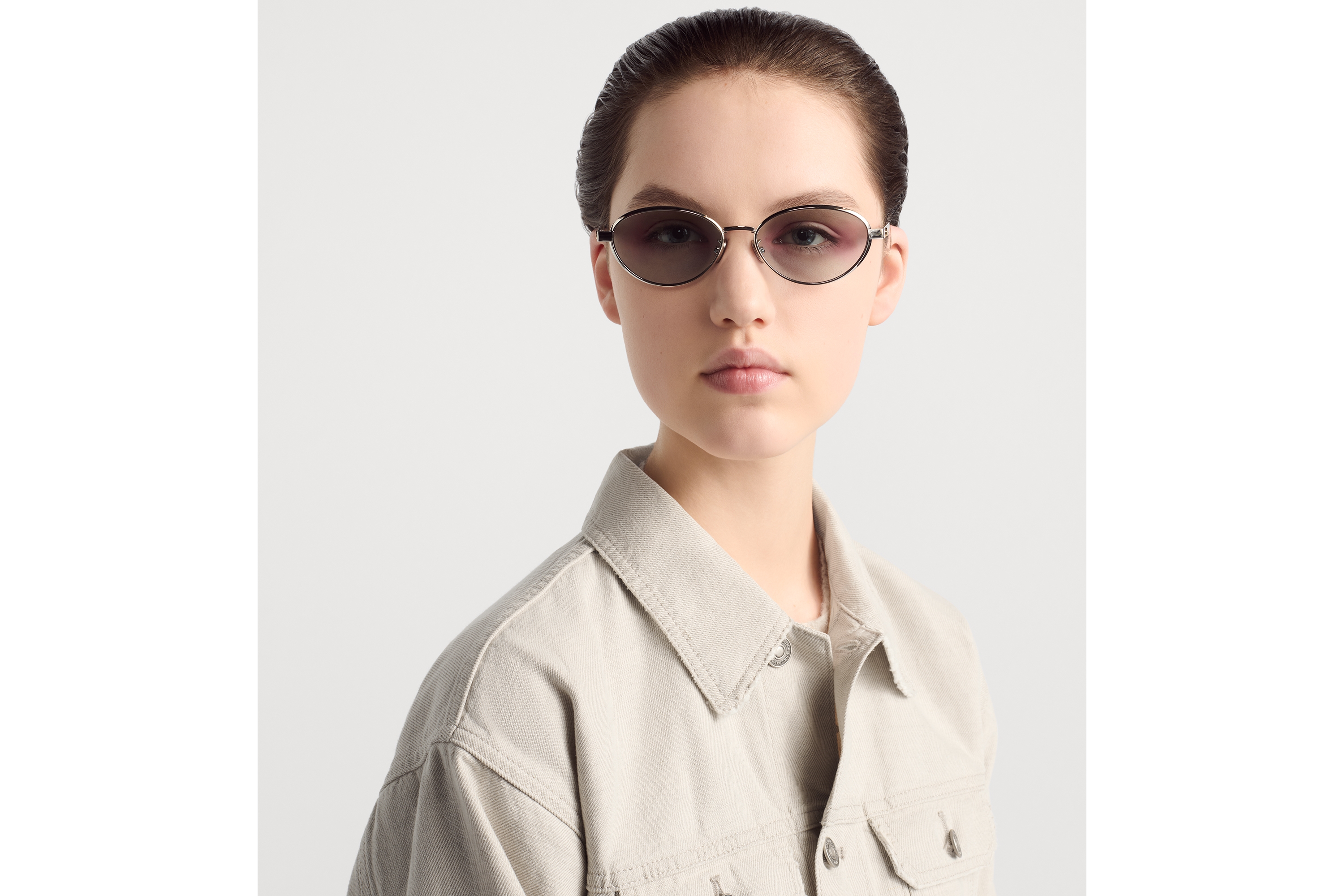 DiorCannage R1U Gradient Glacier Blue Oval Sunglasses | DIOR