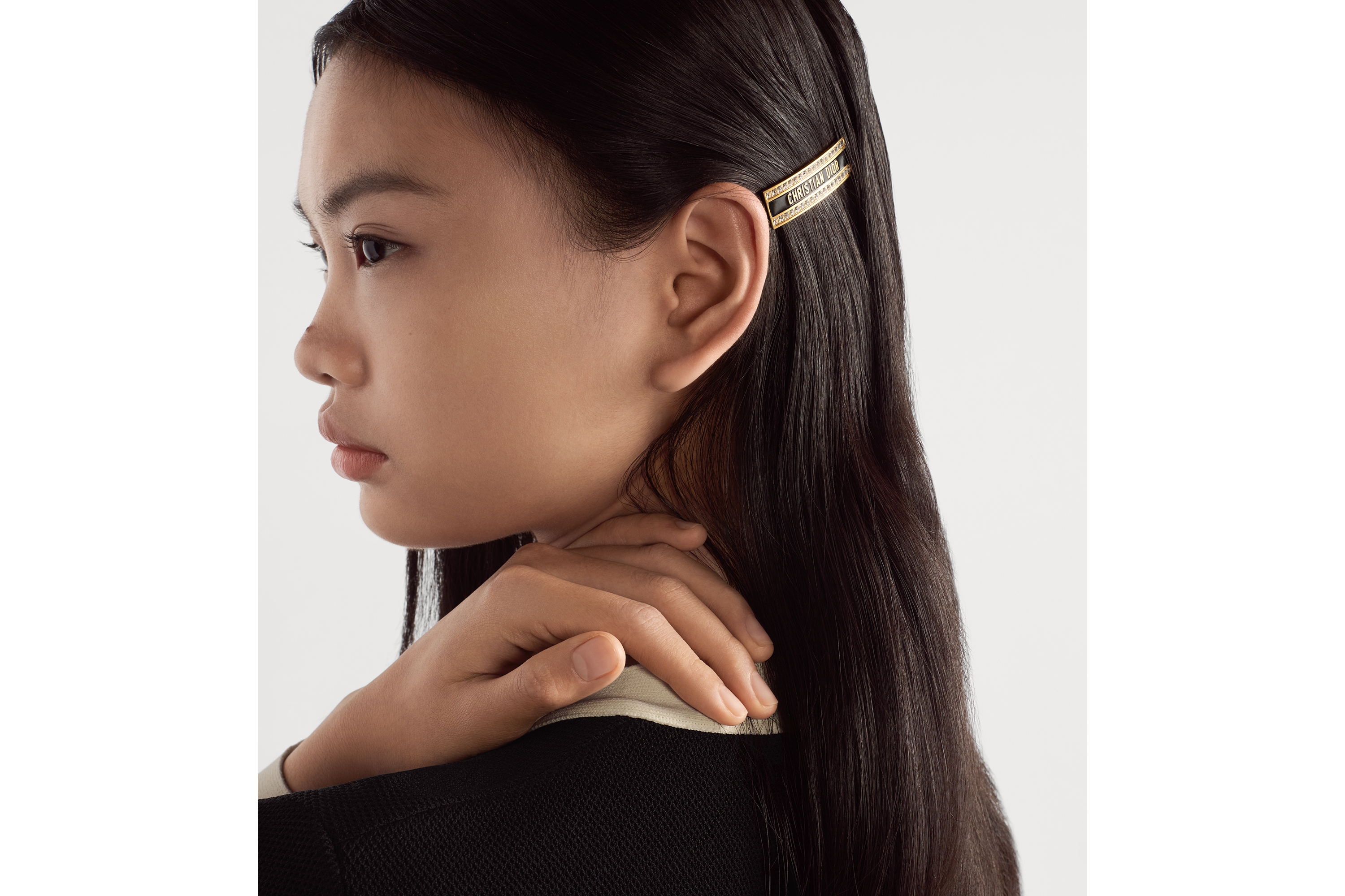 Dior Night Code-haarspeld Metaal met goudkleurige afwerking, witte ...