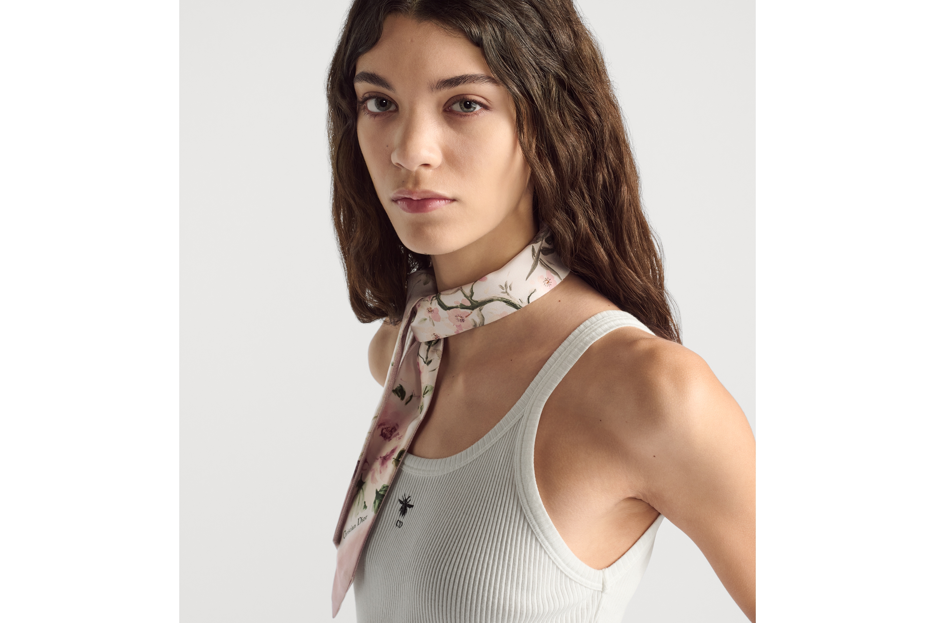 Mitzah Dior Saisons Printemps-Été Twill de soie rose clair multicolore ...