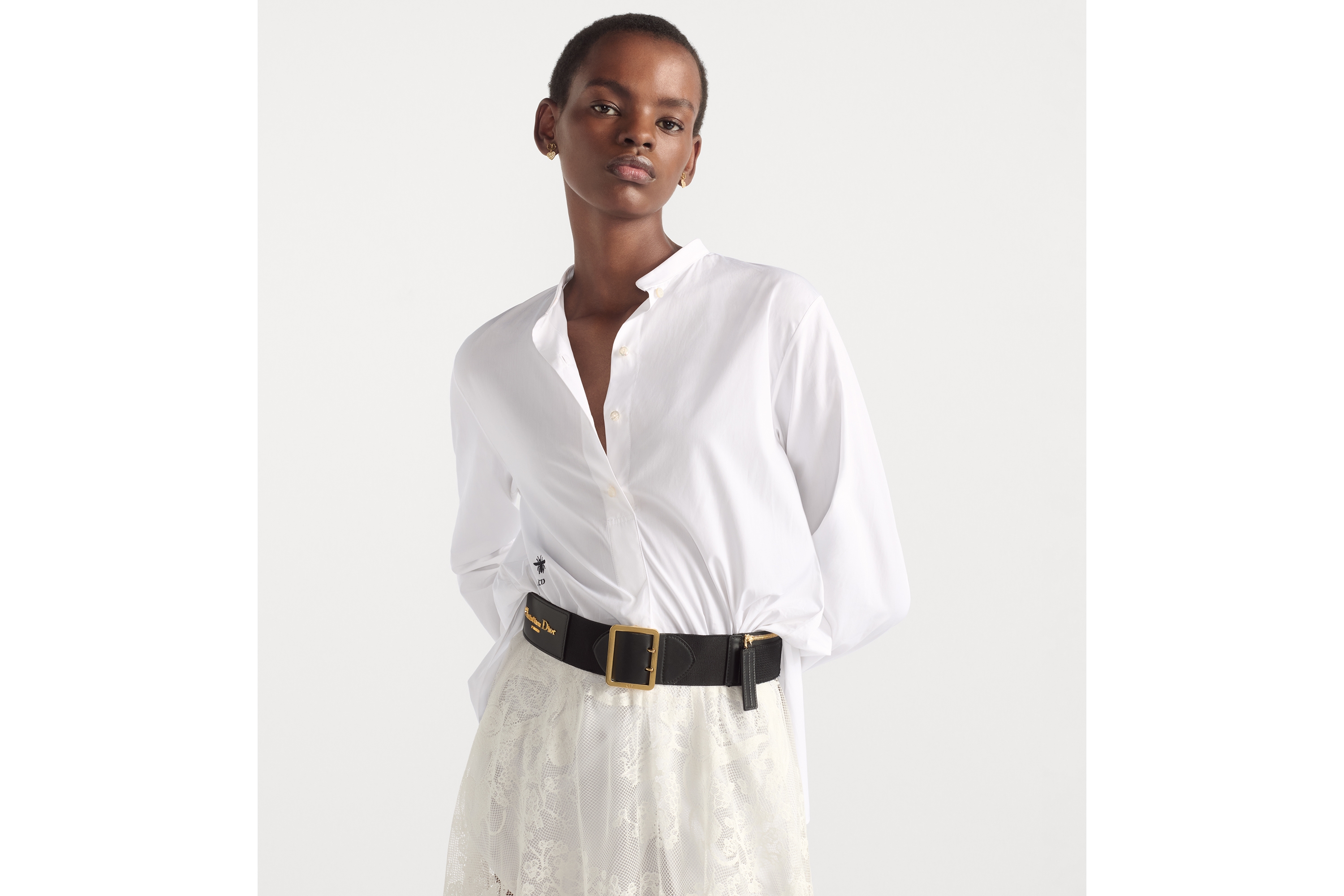 Dior Punk Belt Black Smooth Calfskin and Elastic Band, 50 MM | DIOR