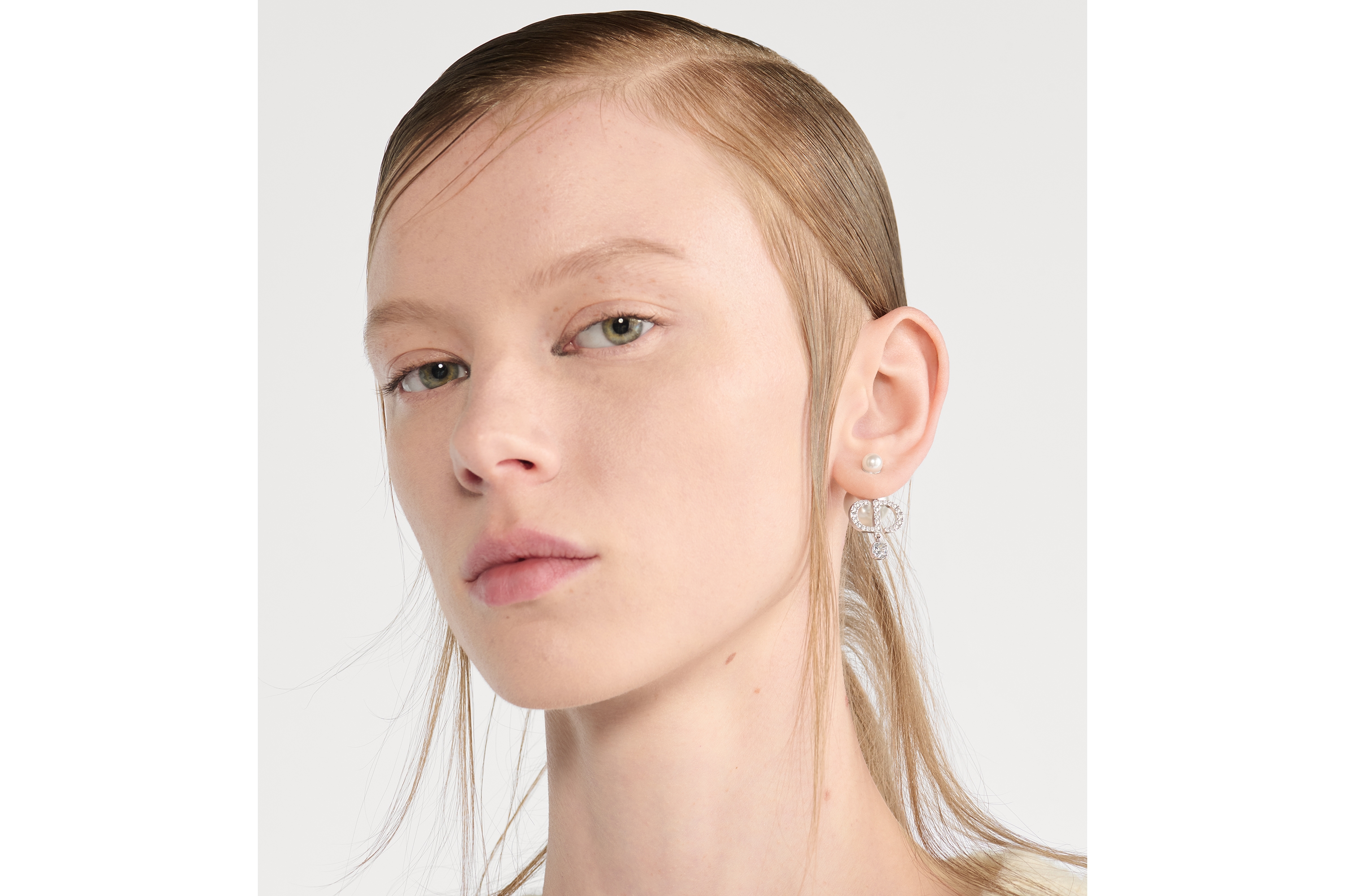 Dior Tribales Earrings Silver-Finish Metal with White Resin Pearls and ...