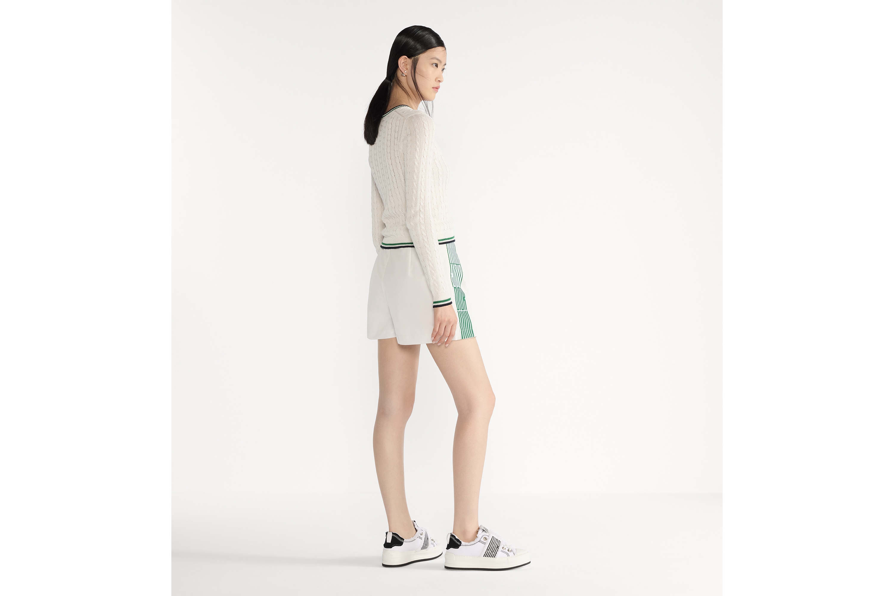 Dior Vibe Skort White Technical Fabric with Pine Green Dior Graphique ...