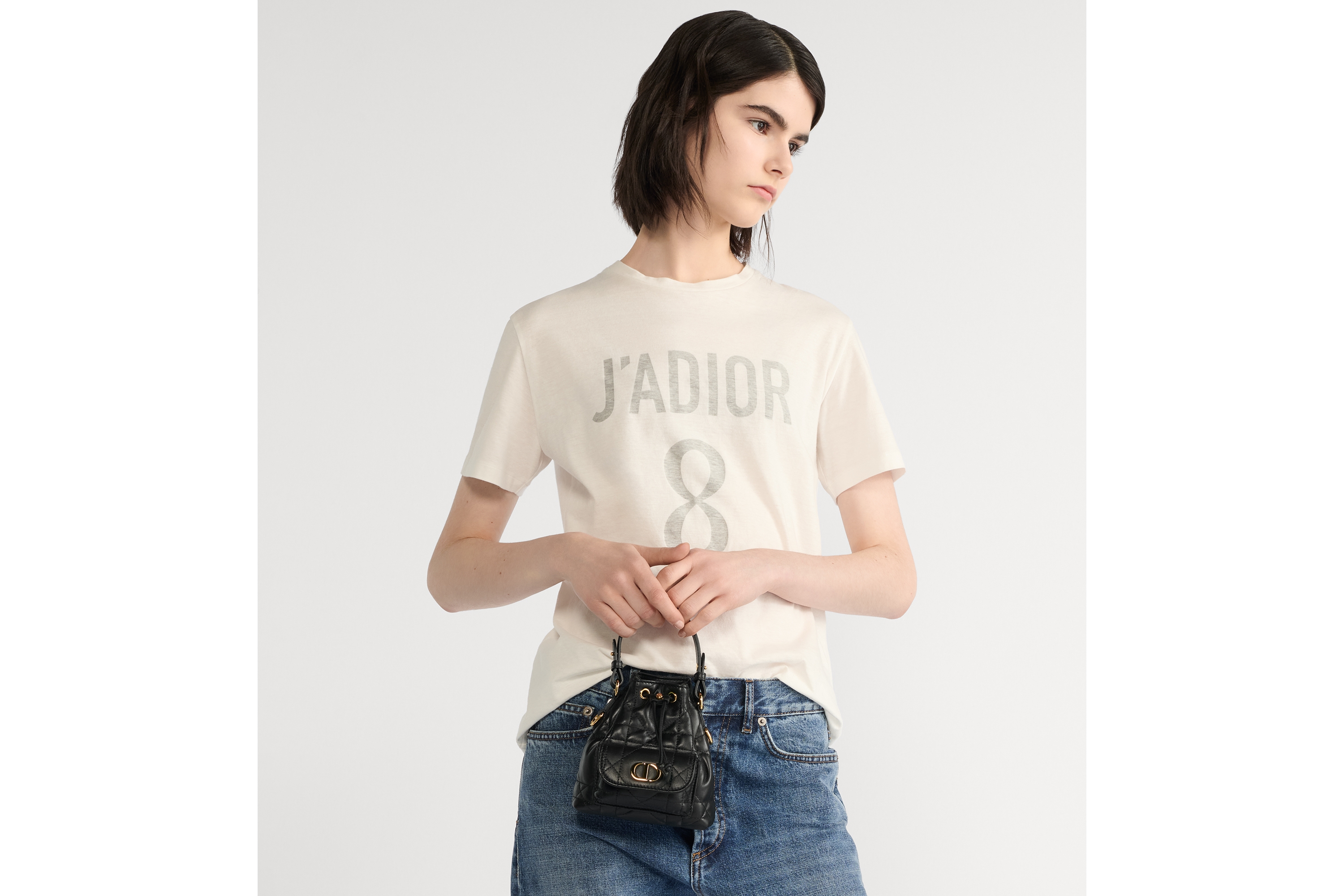 Dior Caro Nano Bucket Bag Black Macrocannage Lambskin | DIOR