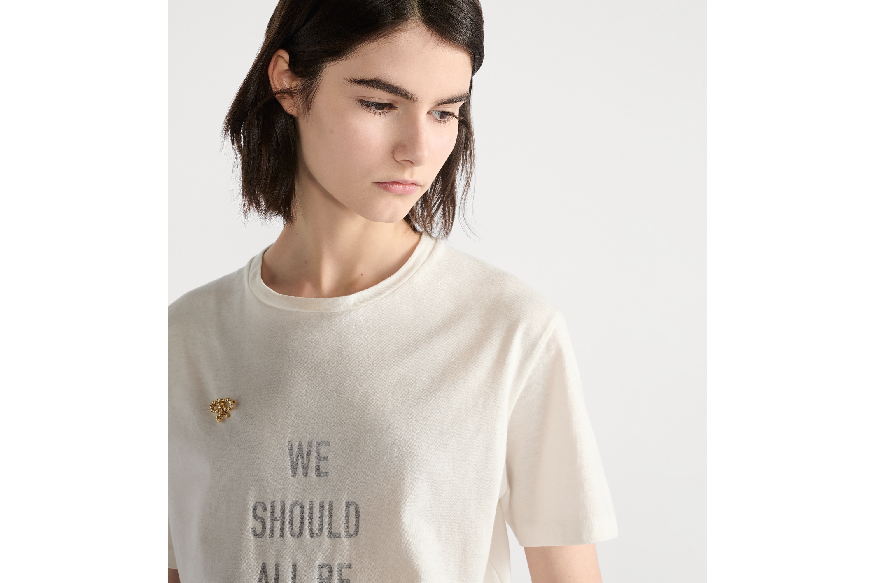 Le Nœud de Dior Brooch Gold-Finish Metal with White Resin Pearl and ...