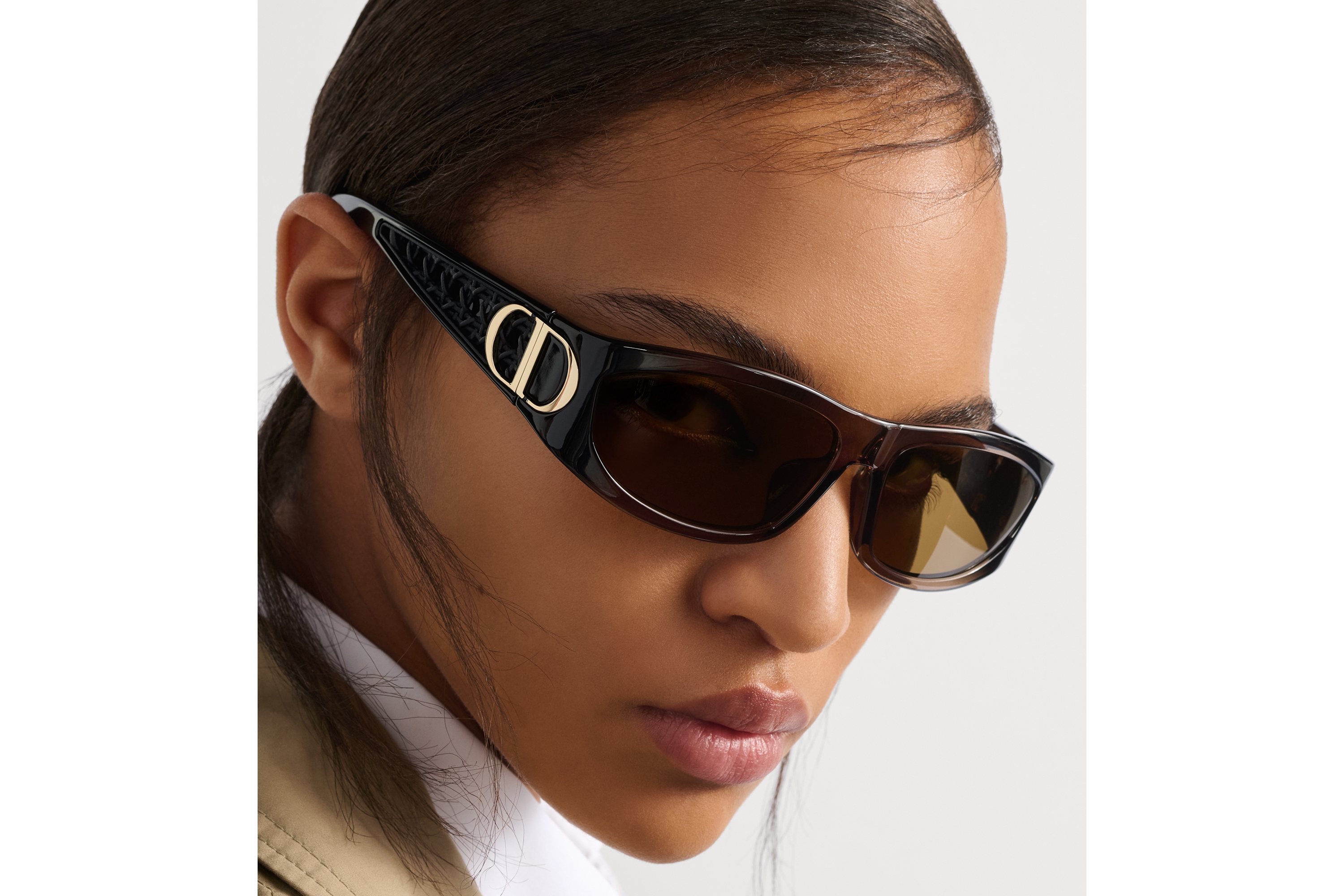 VeryDior S3F Transparent Brown Rectangular Sunglasses | DIOR