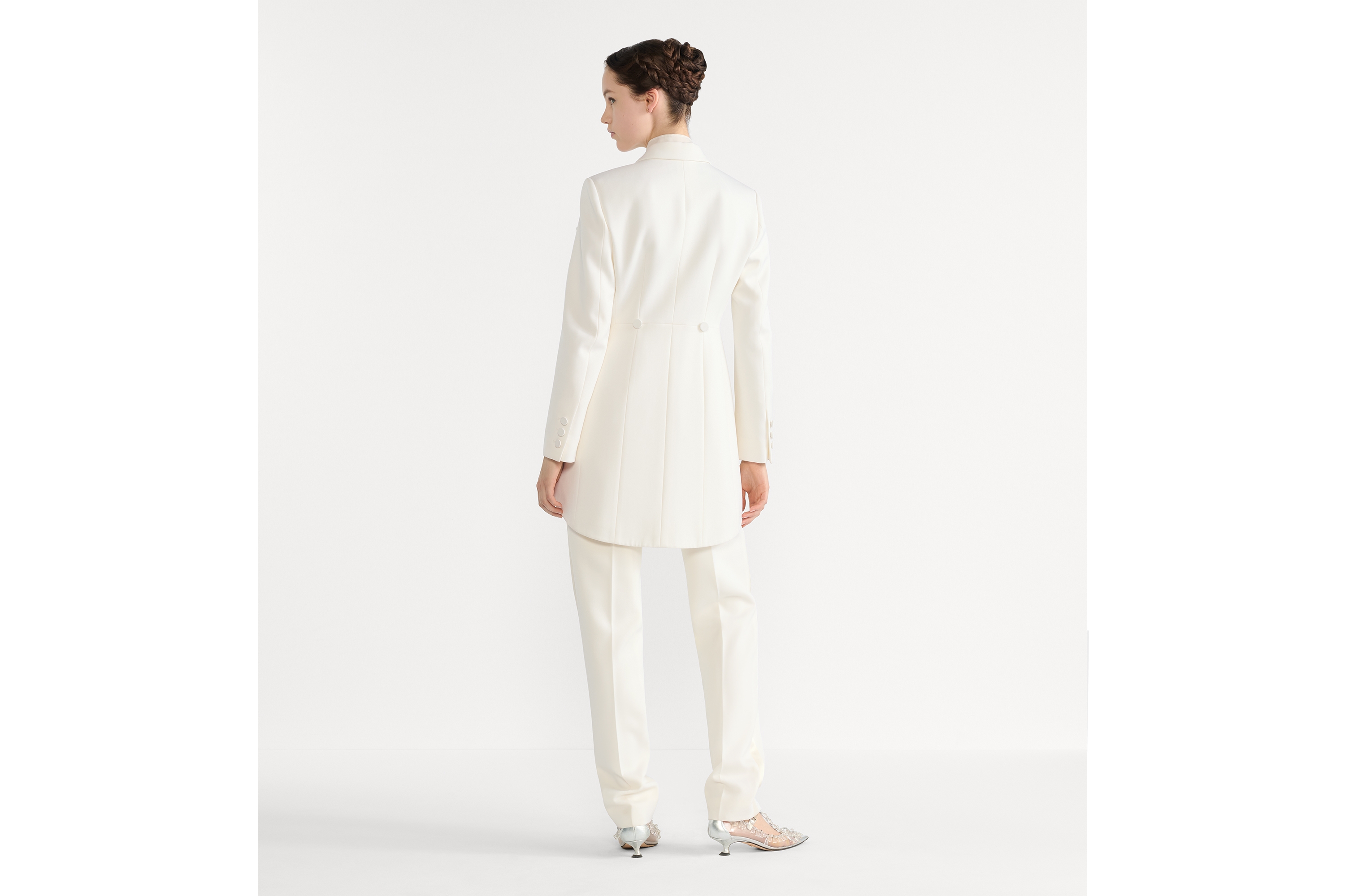 Fitted Pants Ecru Virgin Wool | DIOR