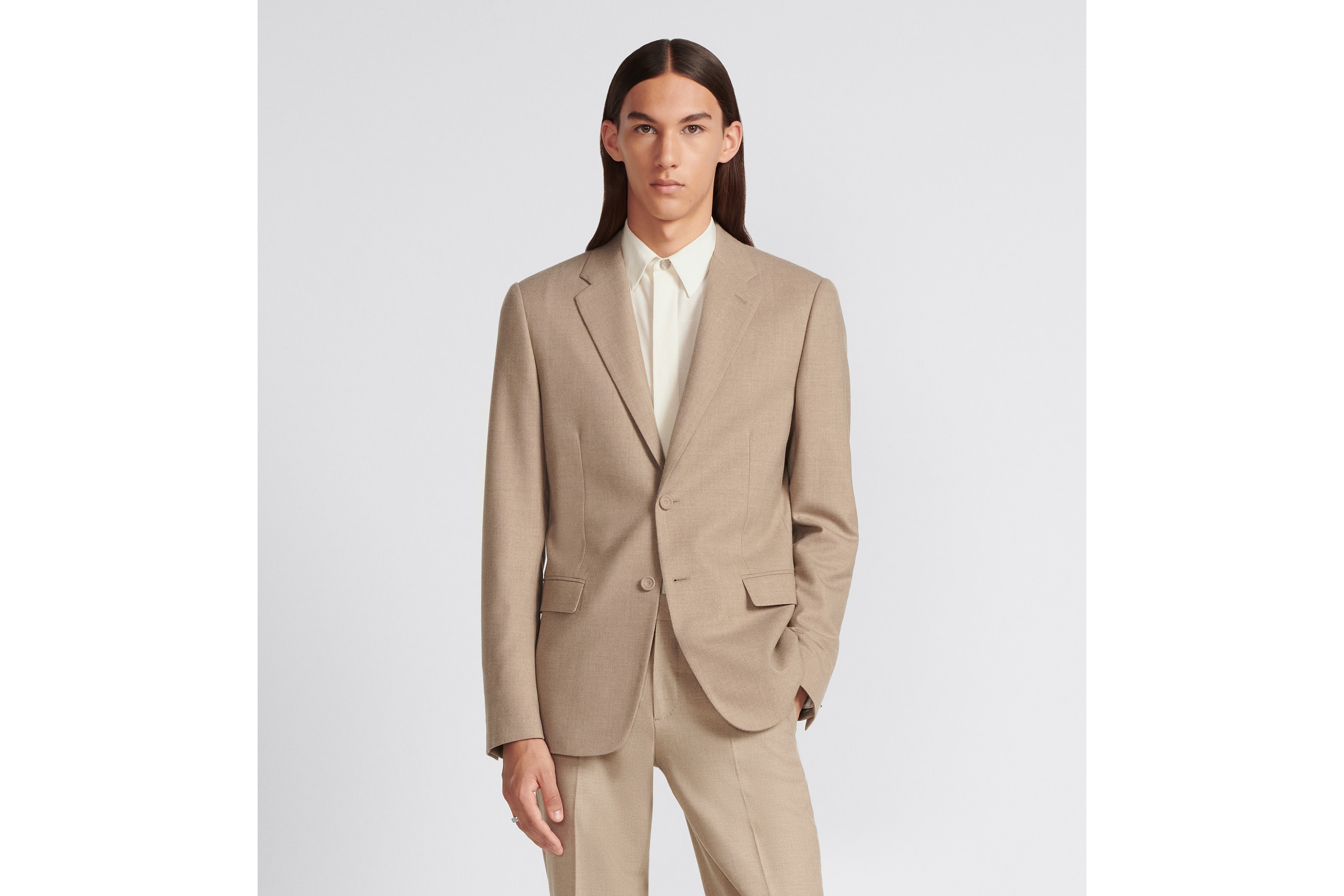 Dior Icons Jacket Beige Cashmere-Blend Flannel | DIOR