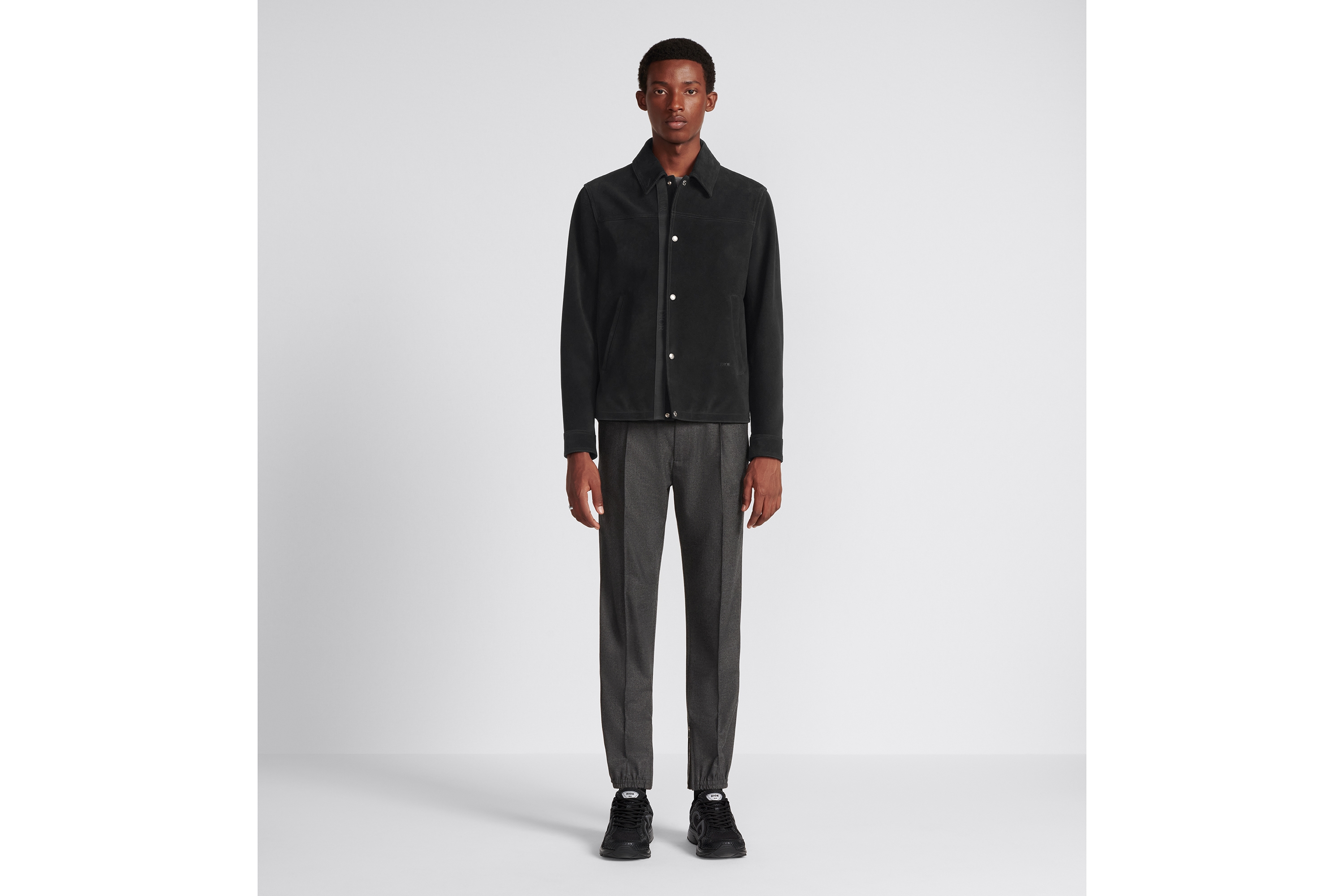 Dior Icons Track Pants Gray Cashmere Blend | DIOR