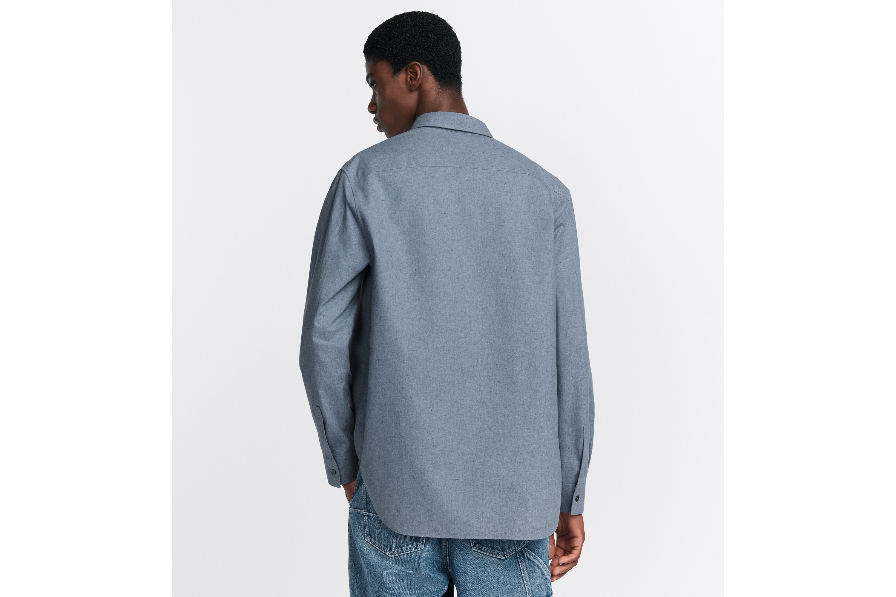 Dior Charm Shirt Blue Cotton Chambray | DIOR